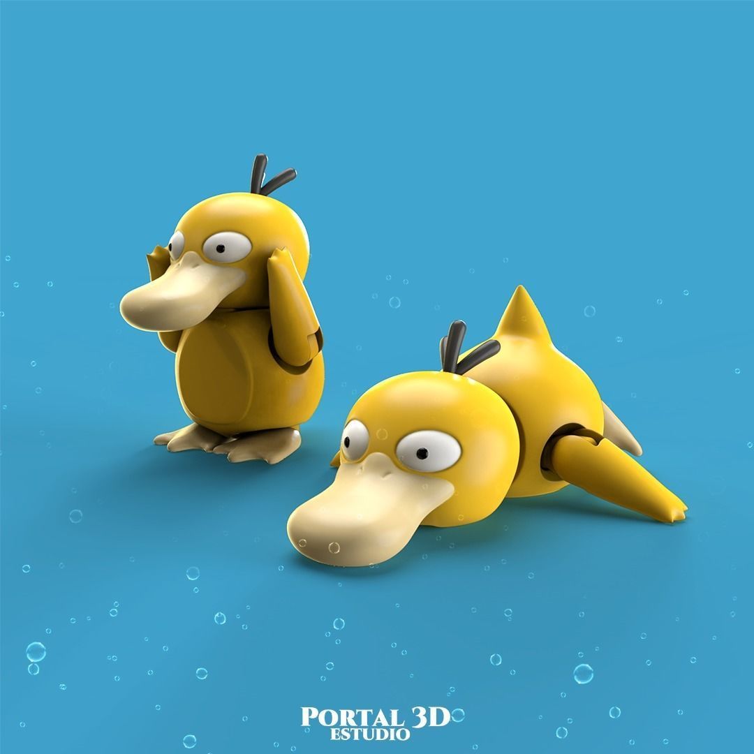 POKEMON PSYDUCK ARTICULATED 3D model 3D printable | CGTrader