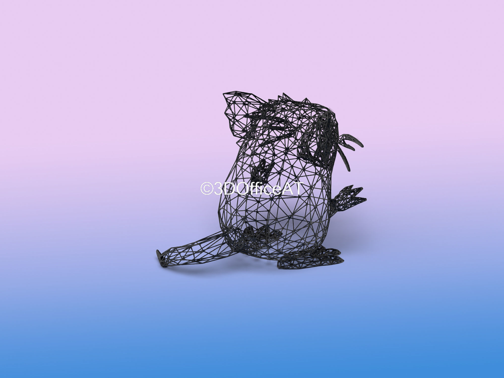 020 Raticate Pokemon Wiremon Figure 3D model 3D printable | CGTrader