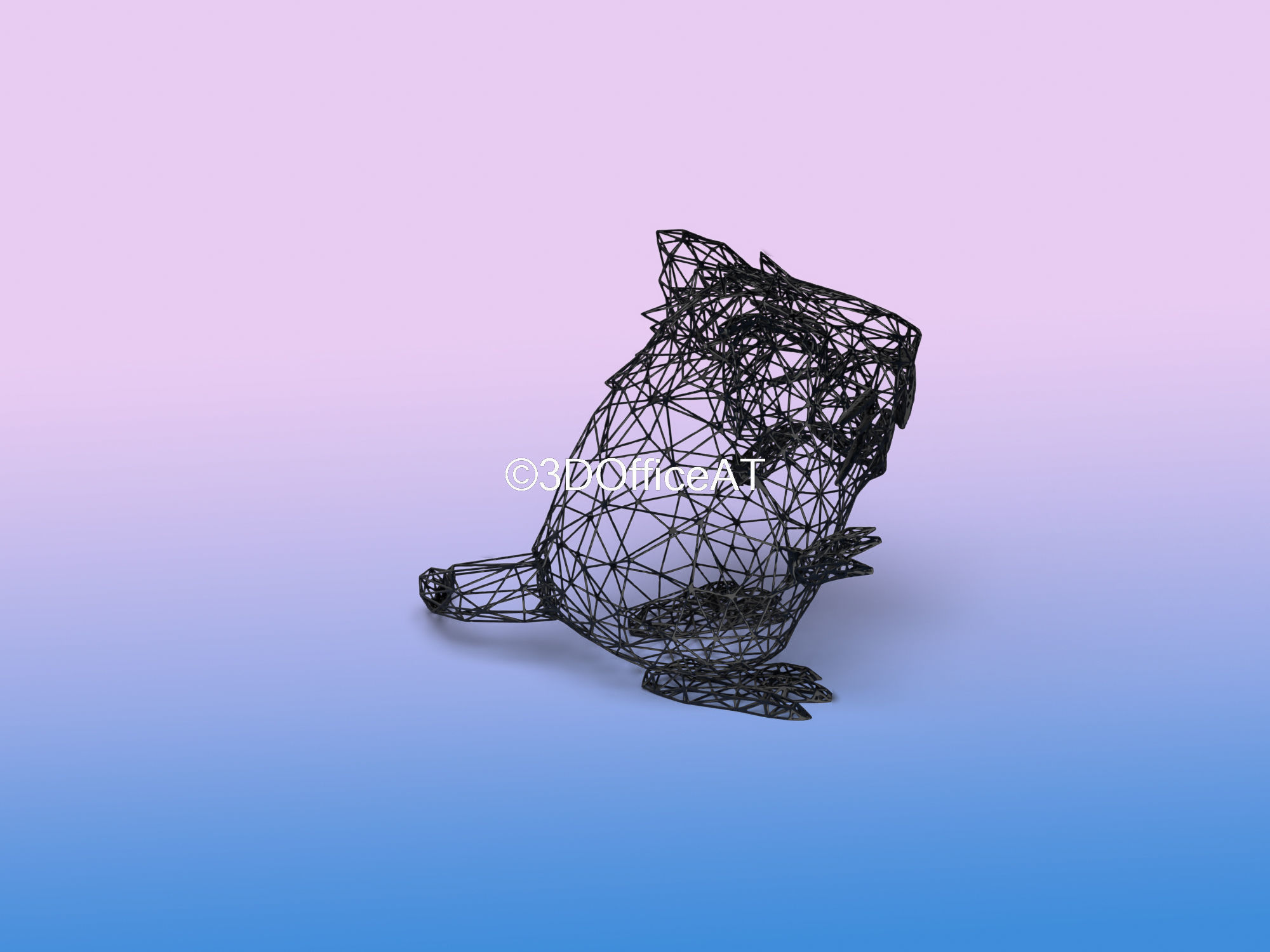 020 Raticate Pokemon Wiremon Figure 3D model 3D printable | CGTrader