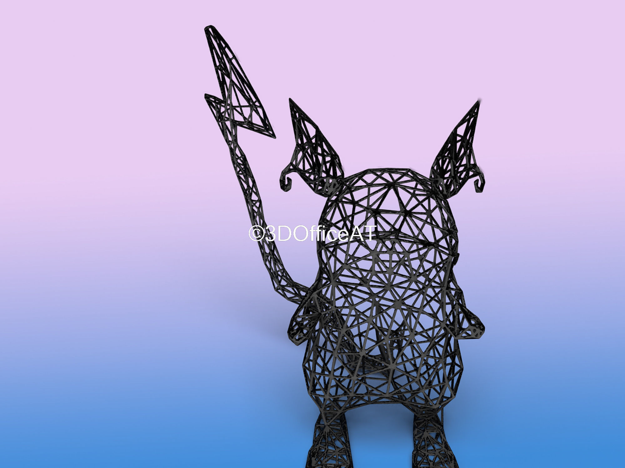 026 Raichu Pokemon Wiremon Figure 3D model 3D printable | CGTrader