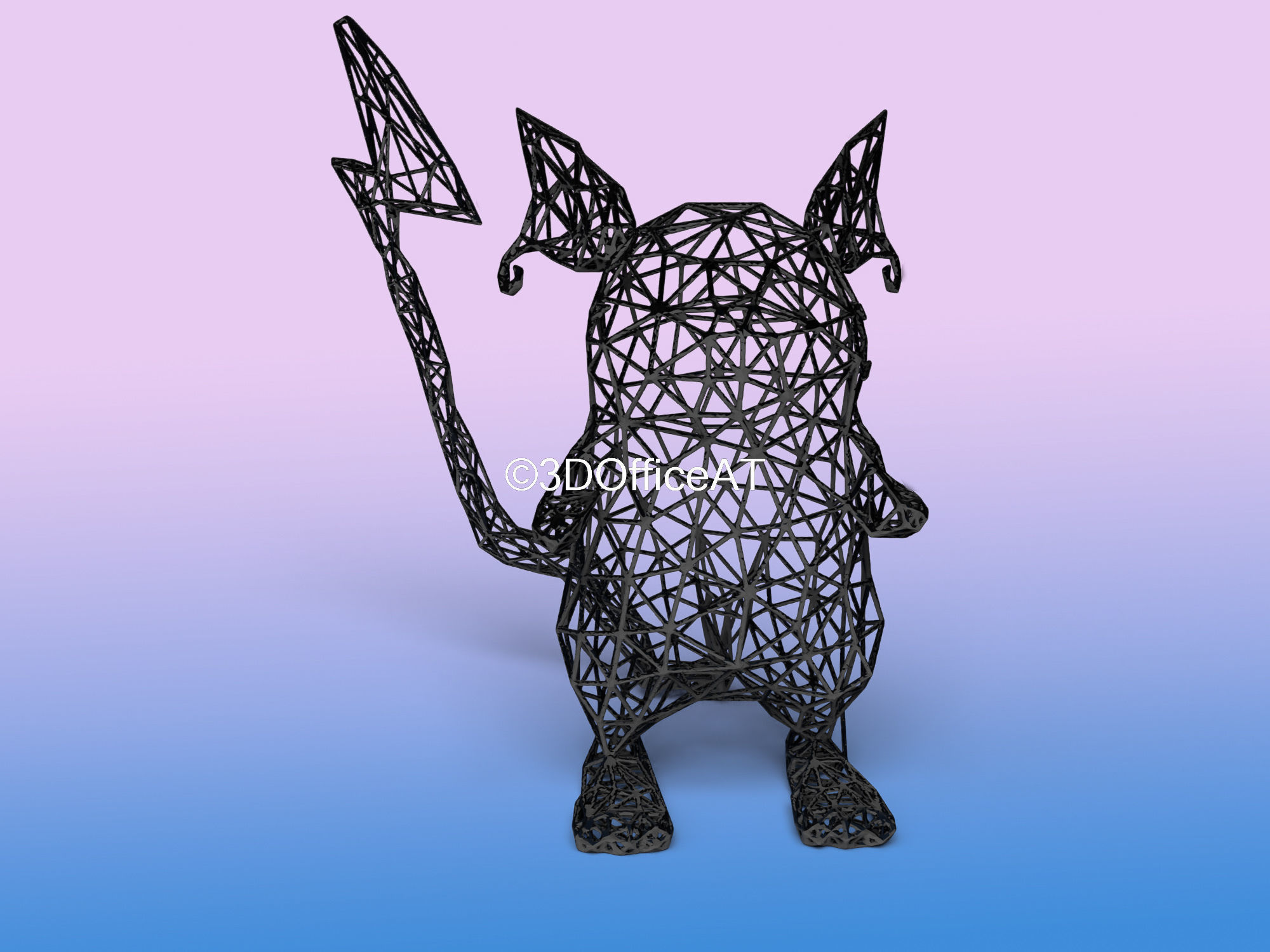 026 Raichu Pokemon Wiremon Figure 3D model 3D printable | CGTrader