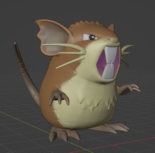 Raticate 3D model 3D printable | CGTrader