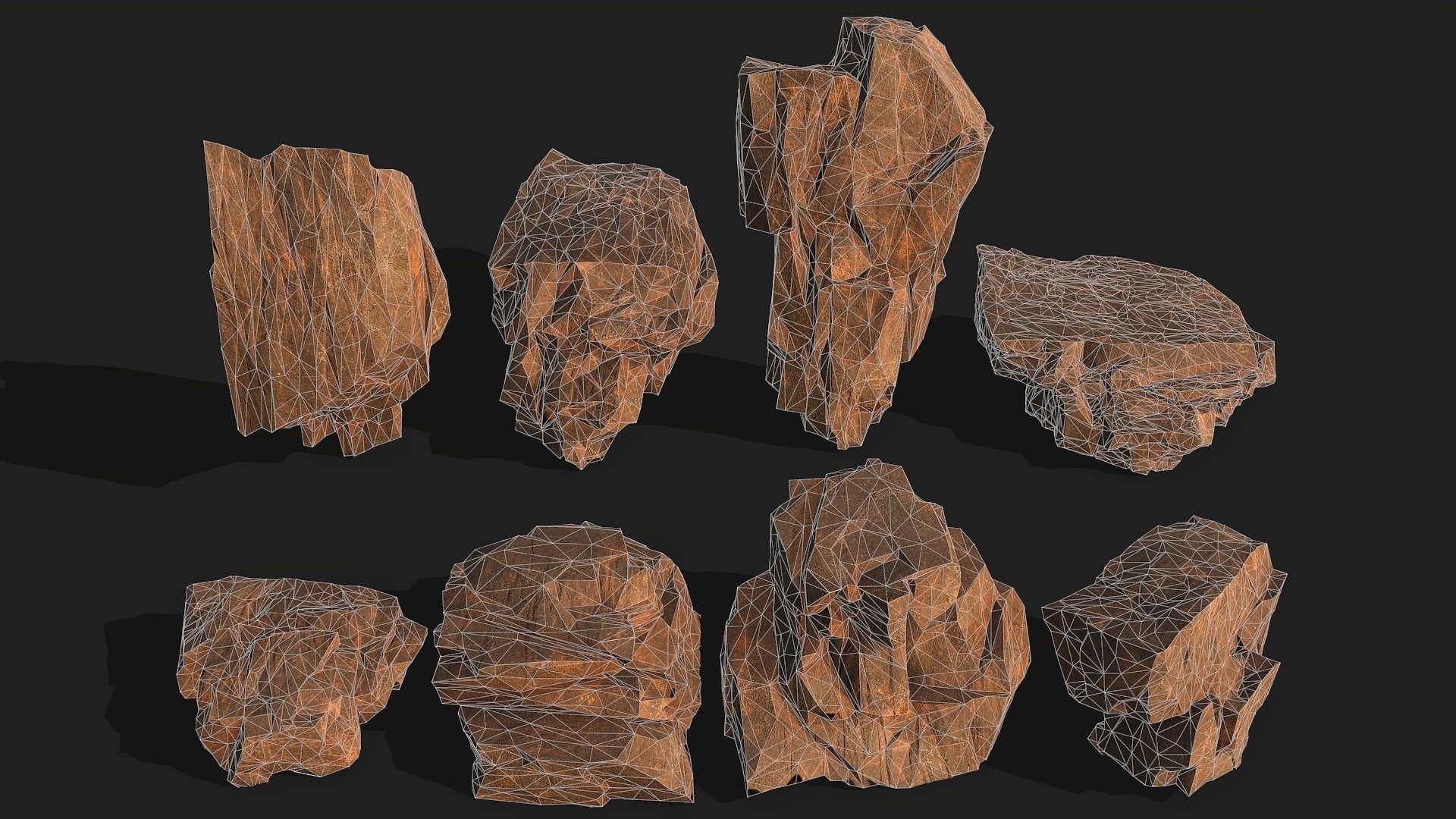 3D model desert rocks - 3D Models PBR Pack 06 VR / AR / low-poly | CGTrader