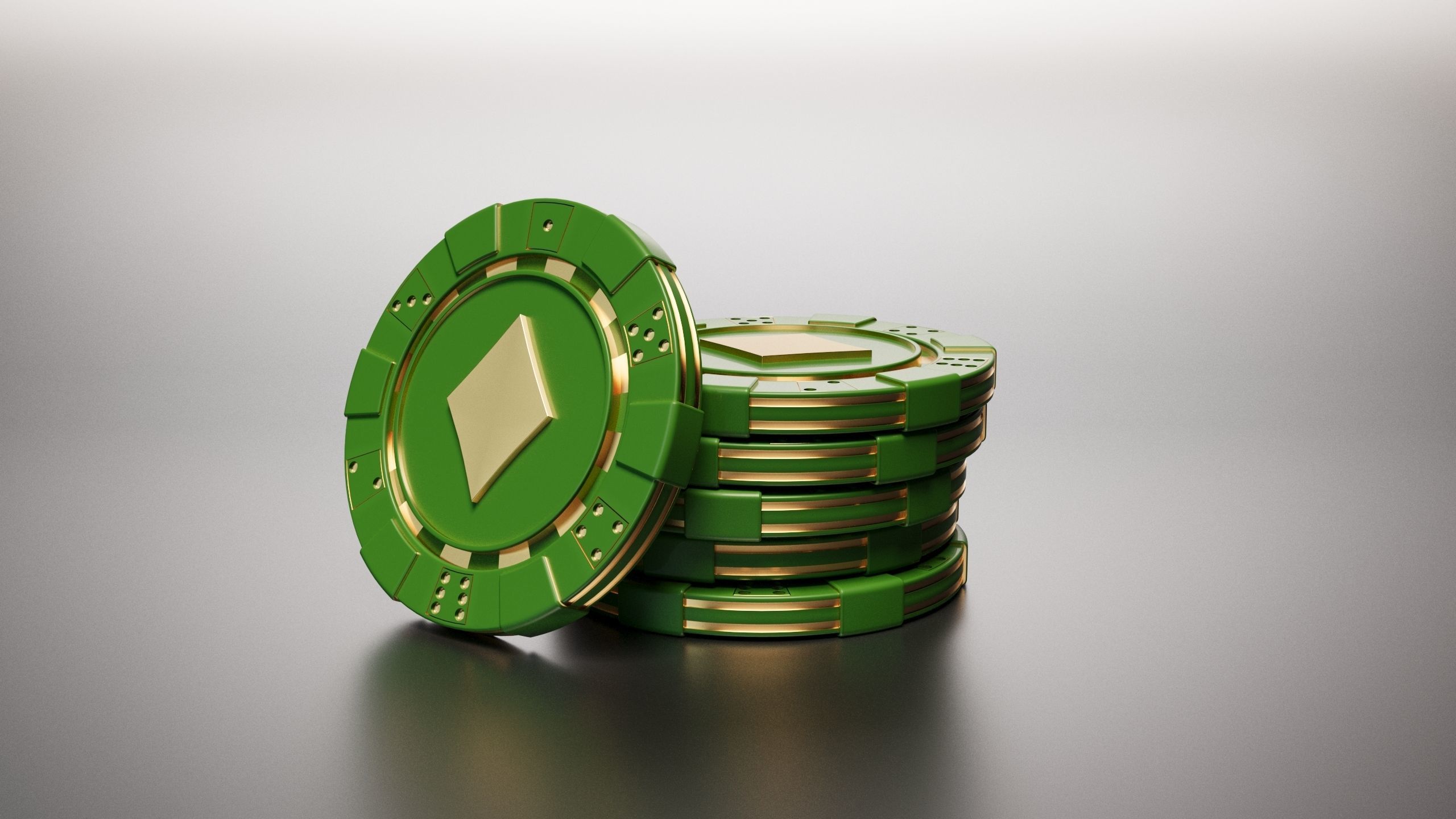 3D model Diamond Las Vegas Casino Good Luck Poker Chip Lucky Coin VR ...