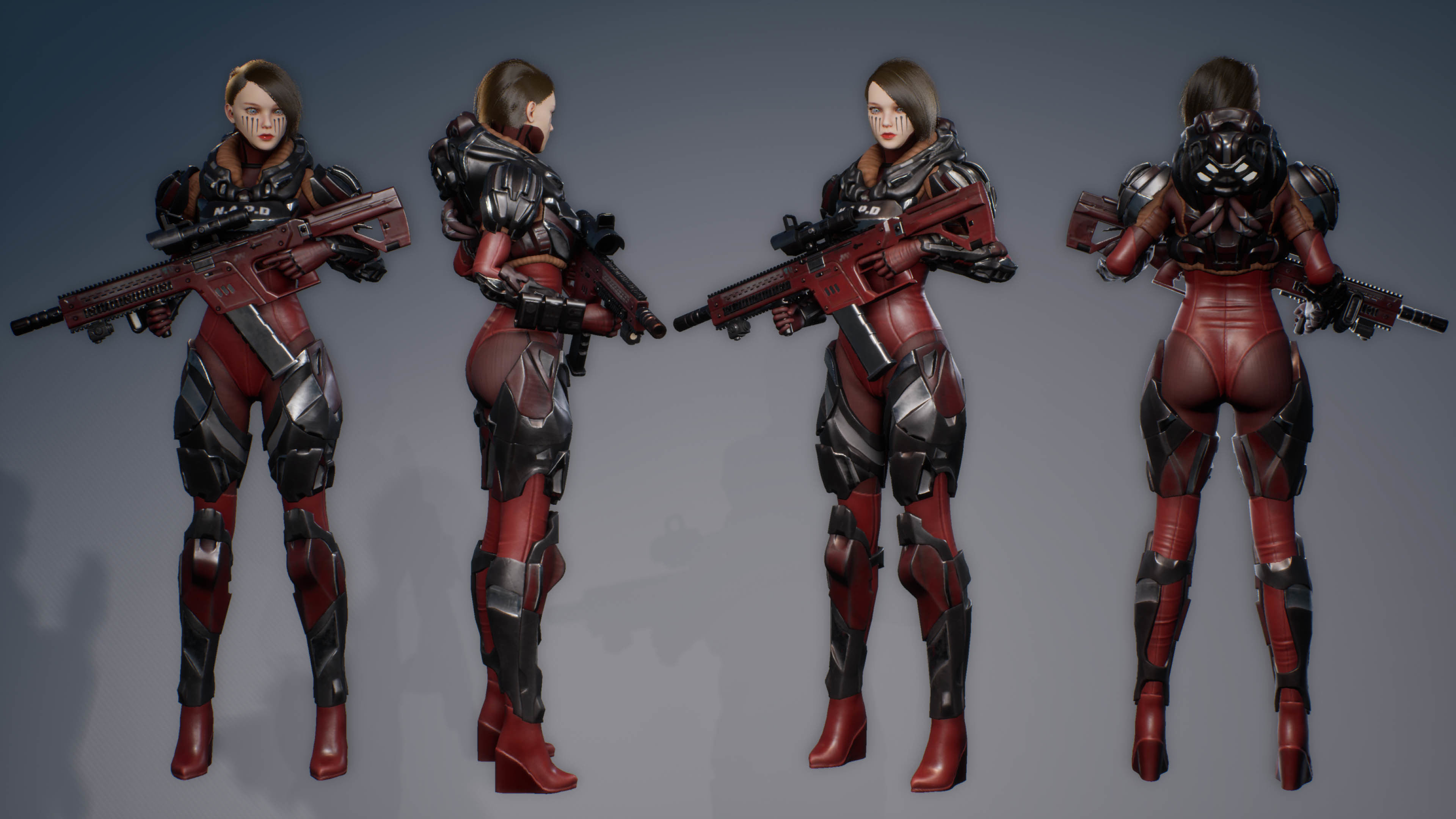 3D model SCI-FI girl Sophy VR / AR / low-poly | CGTrader