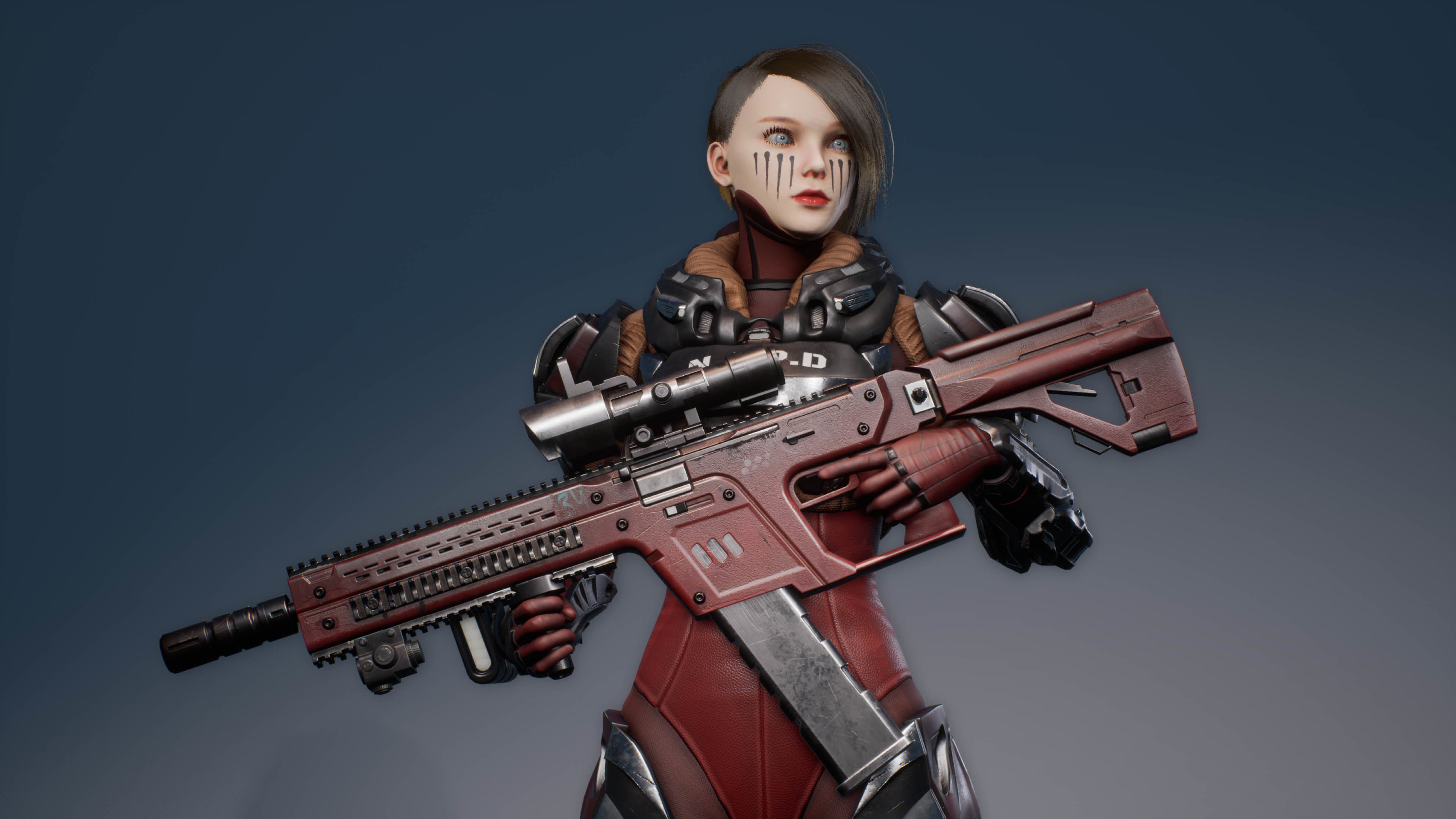 3D model SCI-FI girl Sophy VR / AR / low-poly | CGTrader