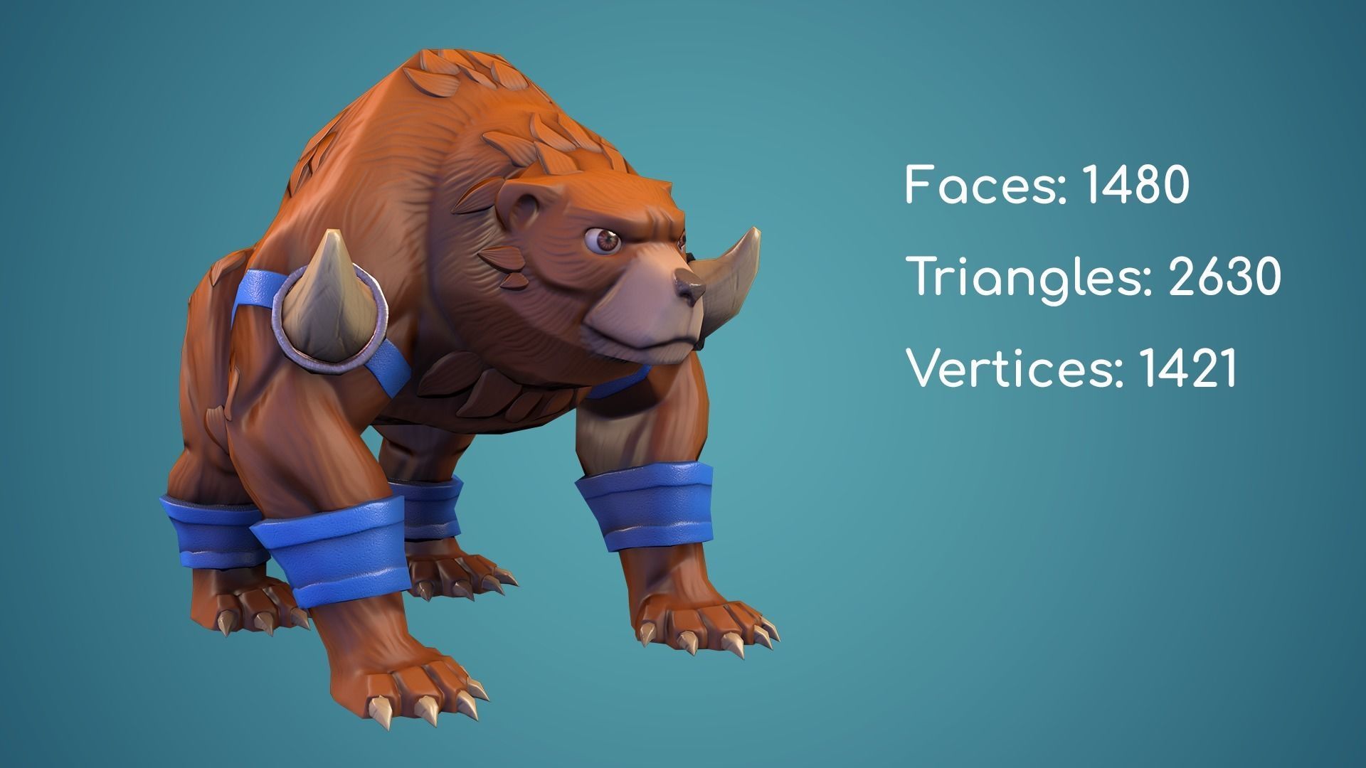3D model Low Poly Druid bear character VR / AR / low-poly | CGTrader