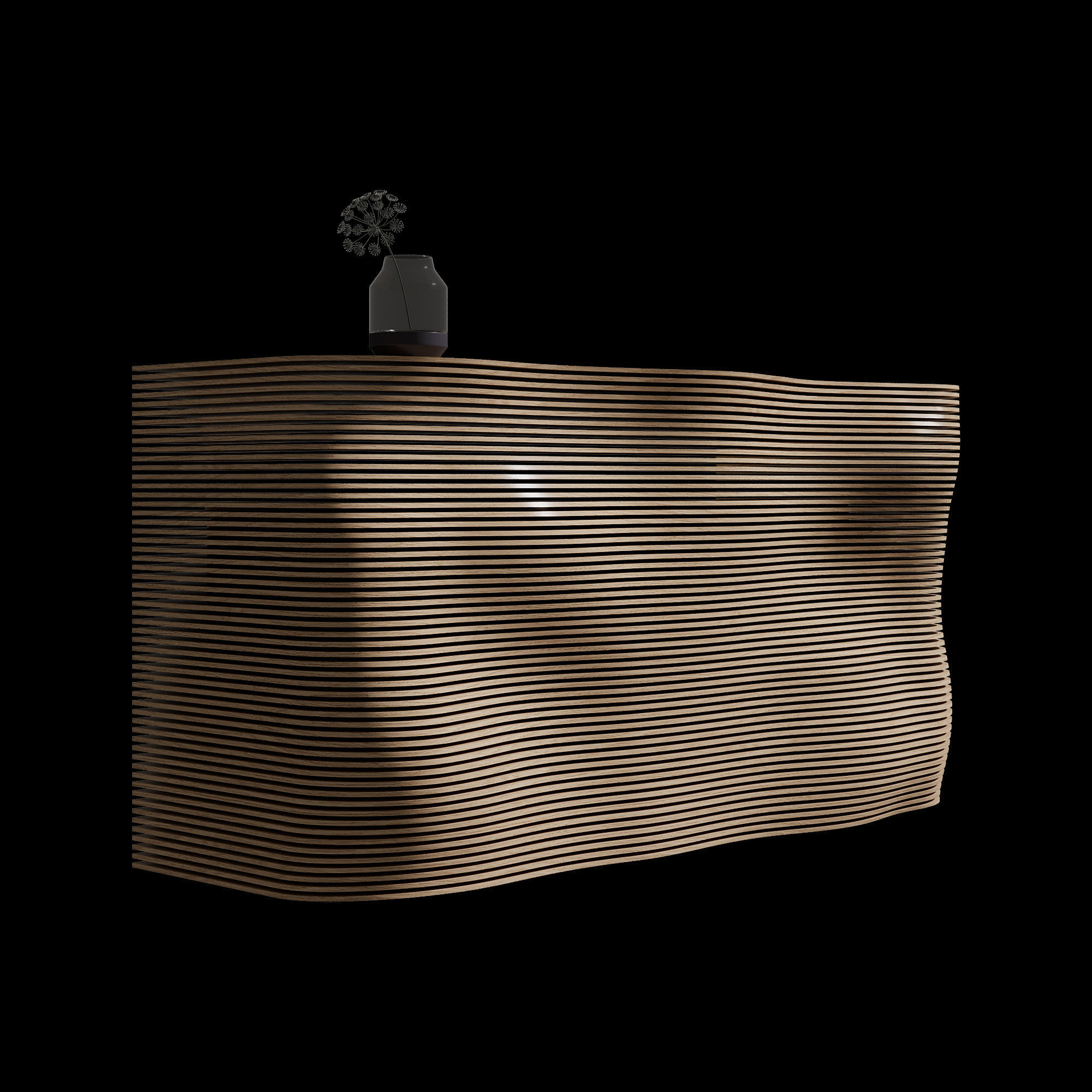Puins Parametric Reception Counter 3D model | CGTrader
