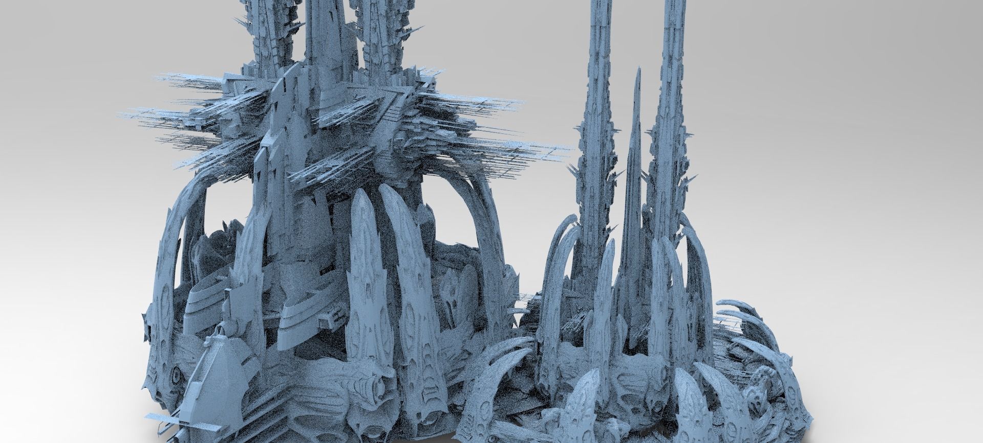 Sci Fi Wraith Claw City interceptor City Hub 2 models 3D model | CGTrader