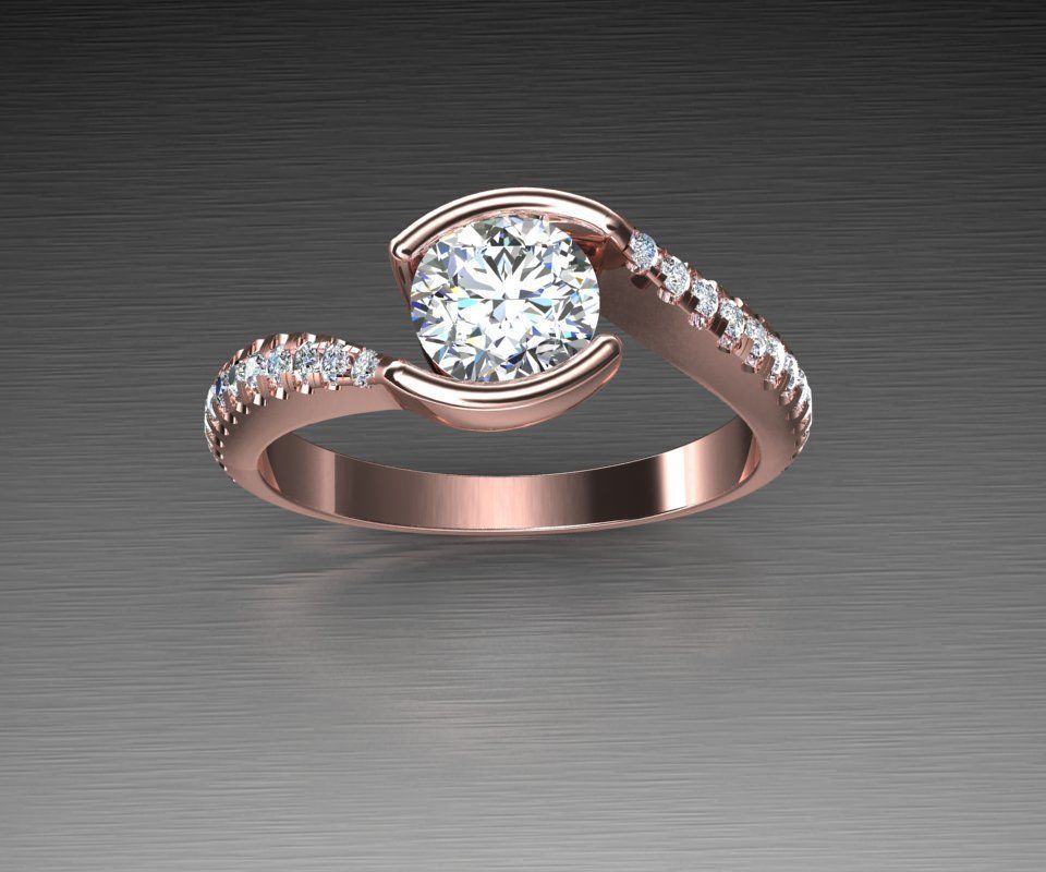 3D cad file ready to print BYPASS ENGAGEMENT RING 3D model 3D printable ...