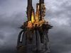 Sci Fi Wraith Claw City interceptor Tower Huge 2 3D model | CGTrader