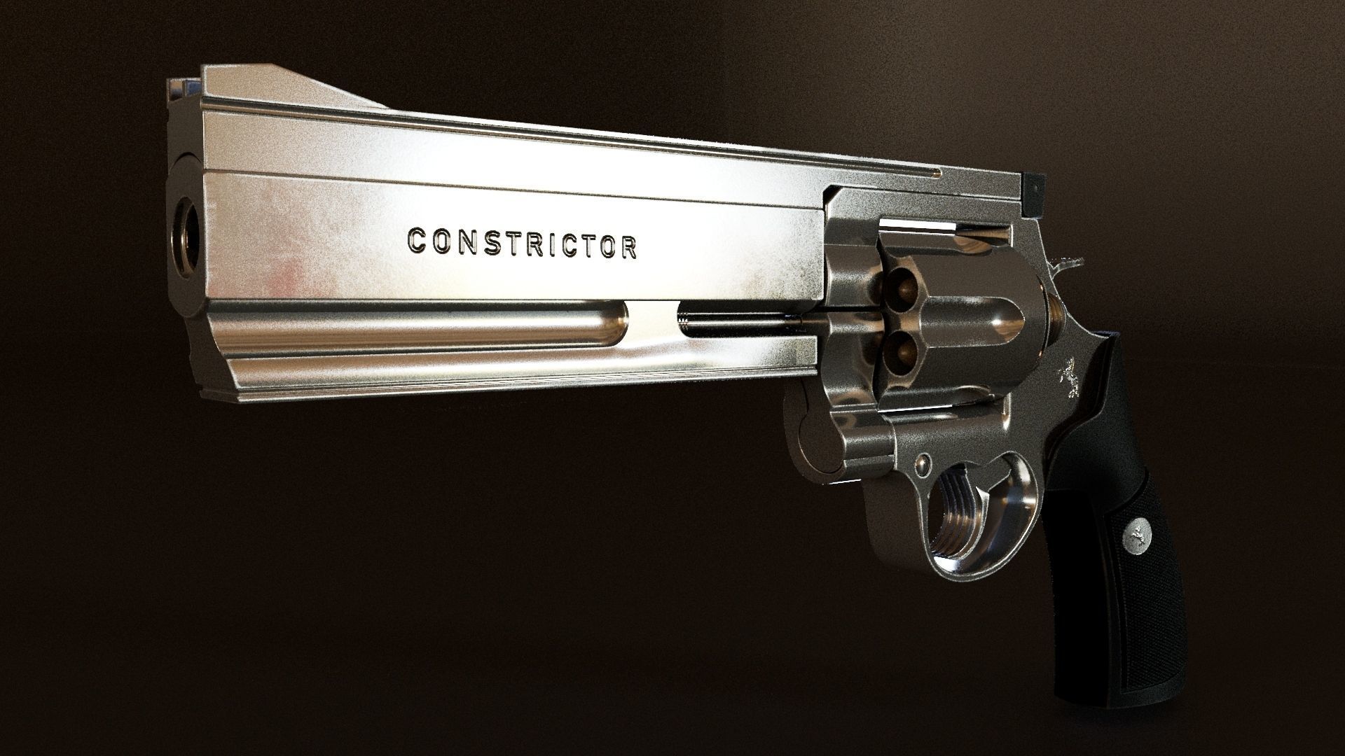 Gun model construction revolver 3D model | CGTrader