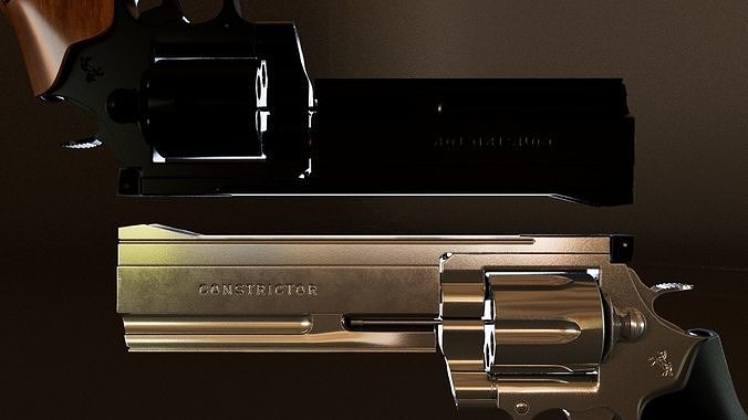 Gun model construction revolver 3D model | CGTrader