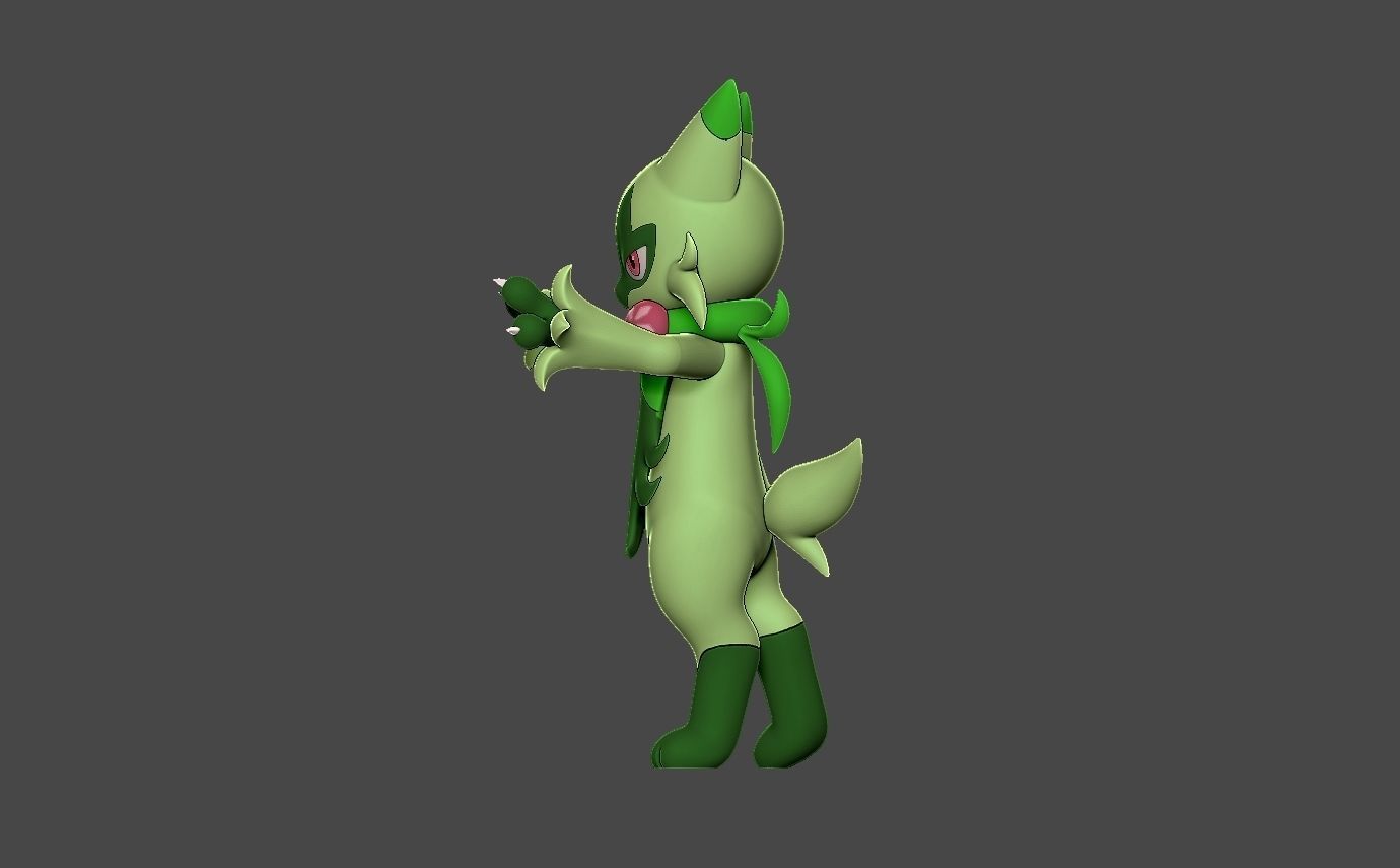 Pokemon sprigatito evolution pack 3D model 3D printable | CGTrader