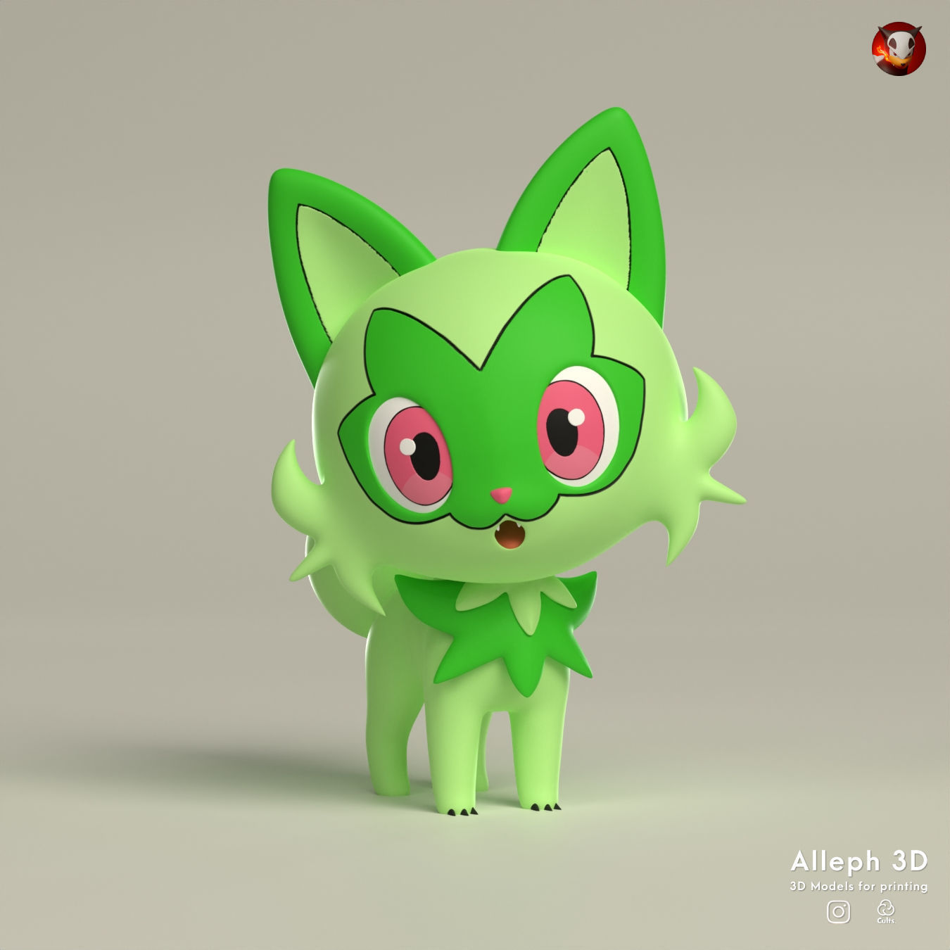 Pokemon sprigatito evolution pack 3D model 3D printable | CGTrader