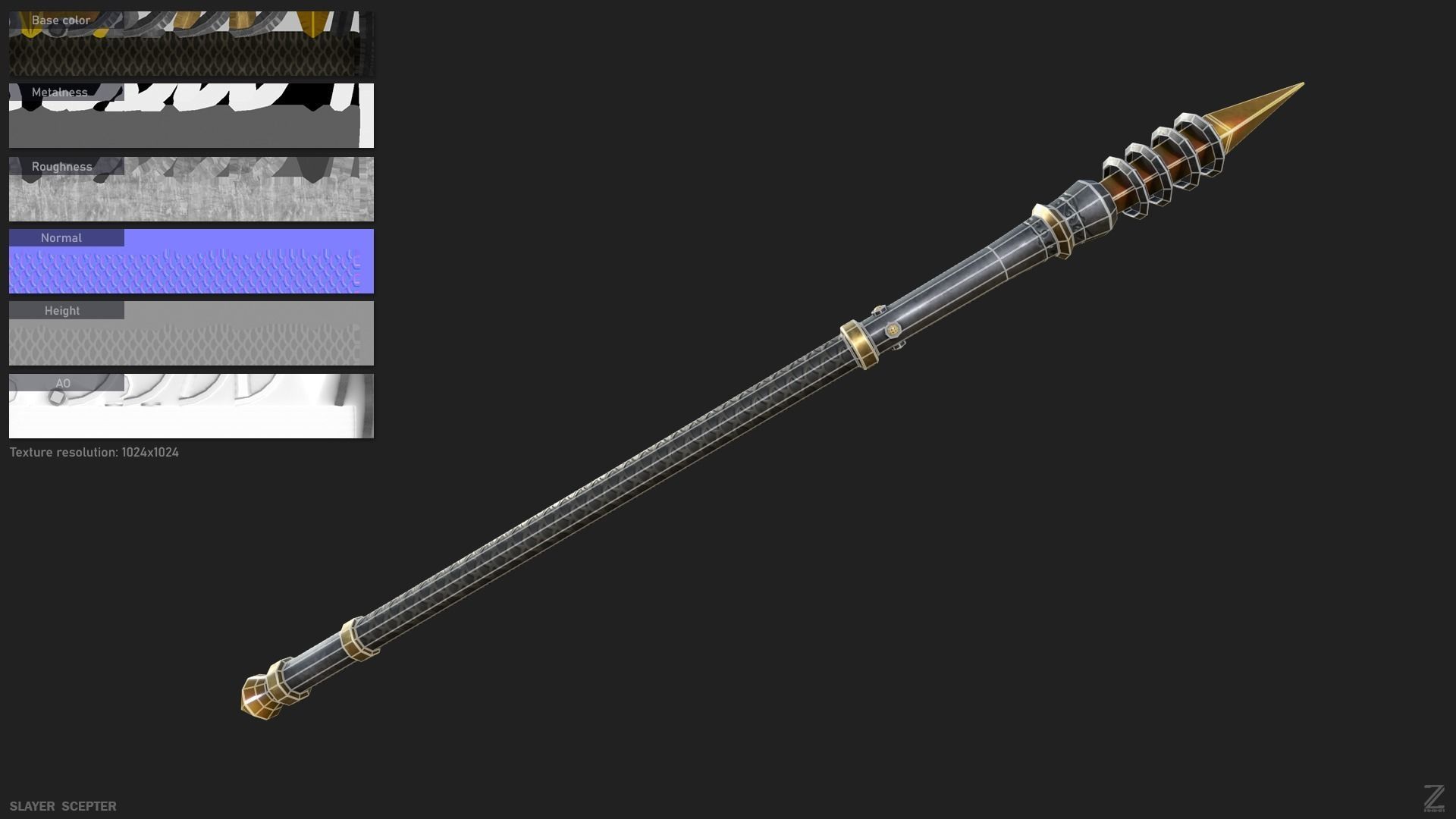3D model Slayer scepter VR / AR / low-poly | CGTrader