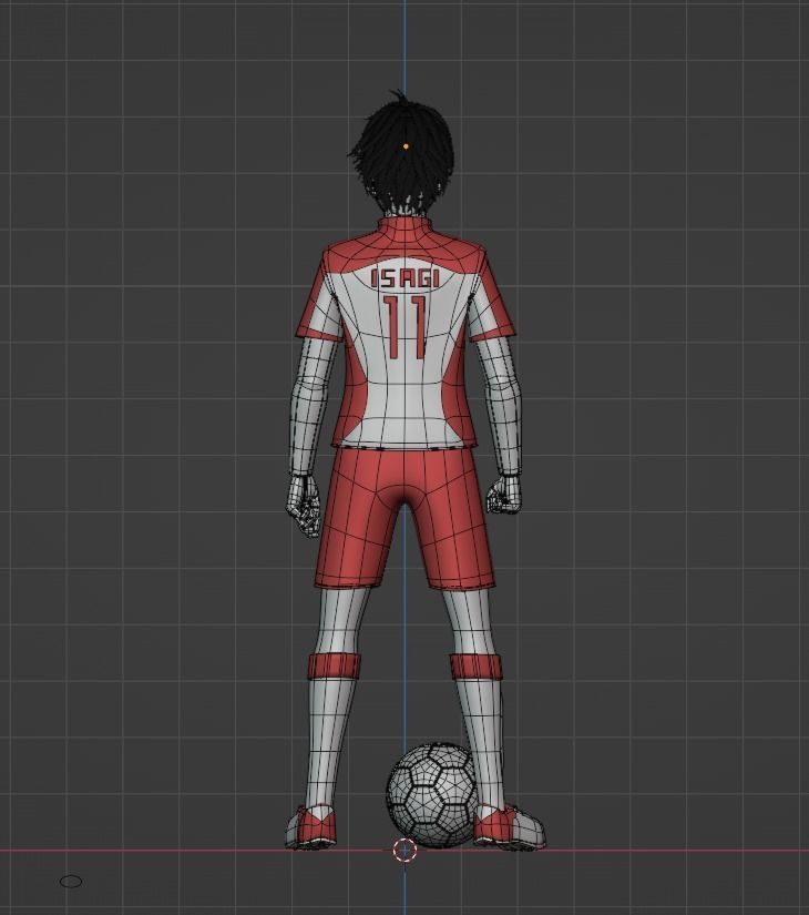 Yoichi Isagi - Blue Lock 3D model rigged | CGTrader