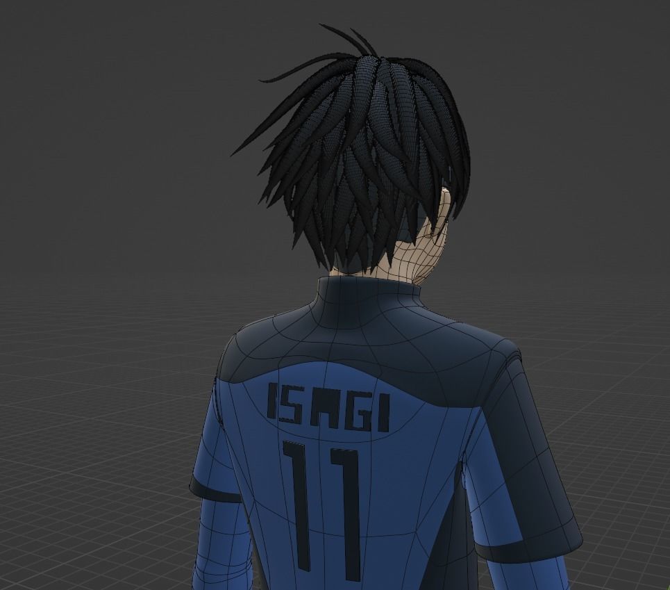 Yoichi Isagi - Blue Lock 3D model rigged | CGTrader