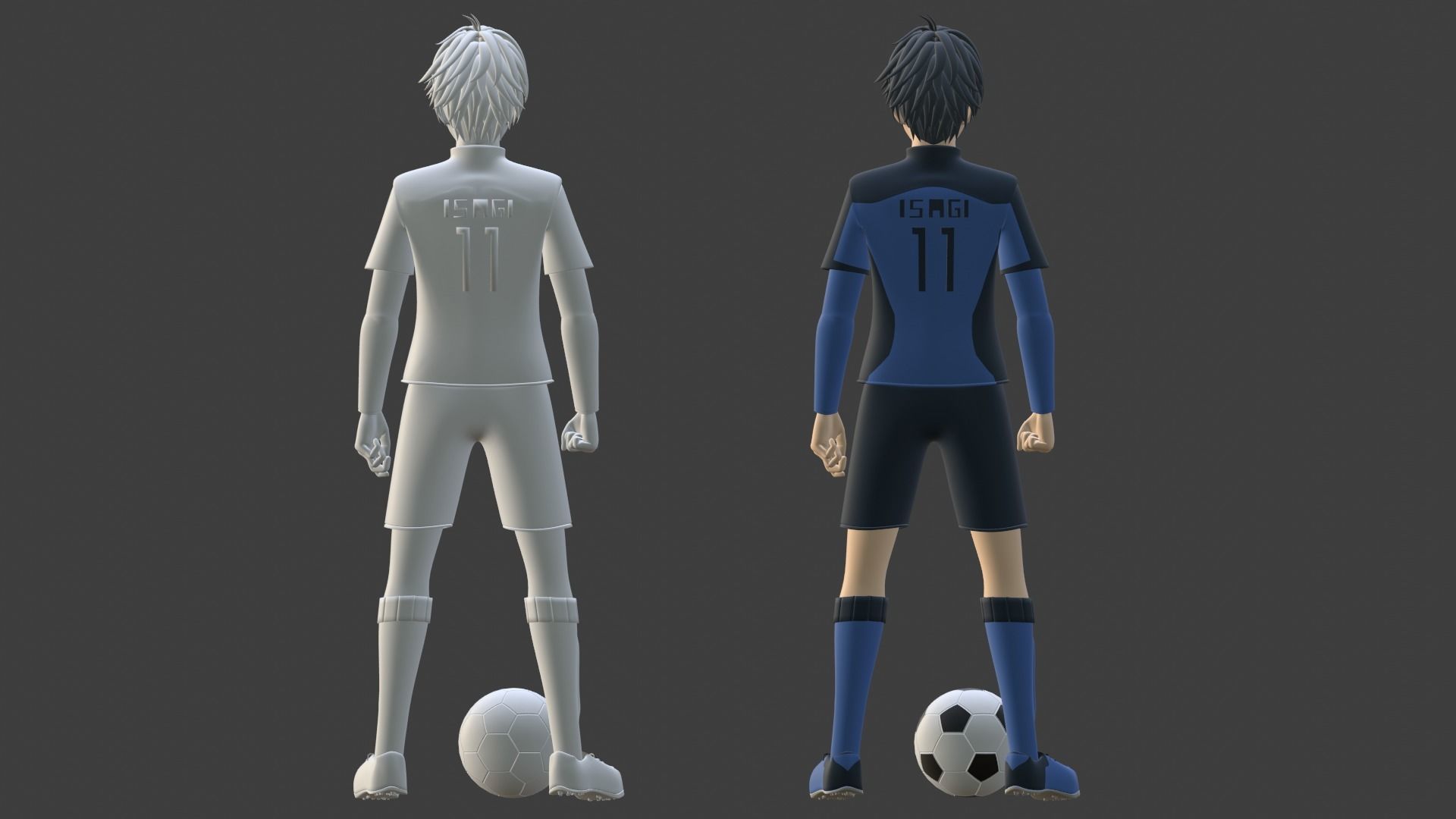 Yoichi Isagi - Blue Lock 3D model rigged | CGTrader