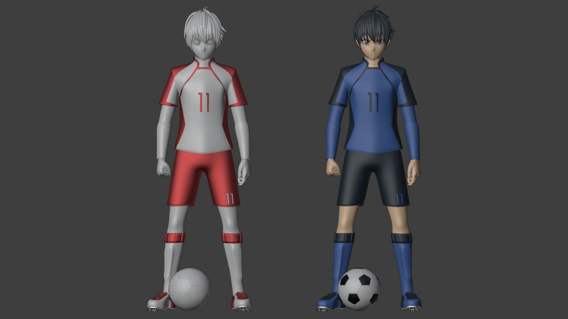 Yoichi Isagi - Blue Lock 3D model rigged | CGTrader