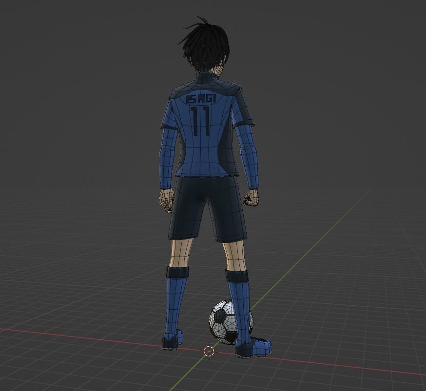 Yoichi Isagi - Blue Lock 3D model rigged | CGTrader