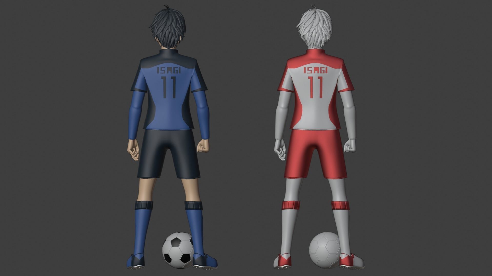 Yoichi Isagi - Blue Lock 3D model rigged | CGTrader