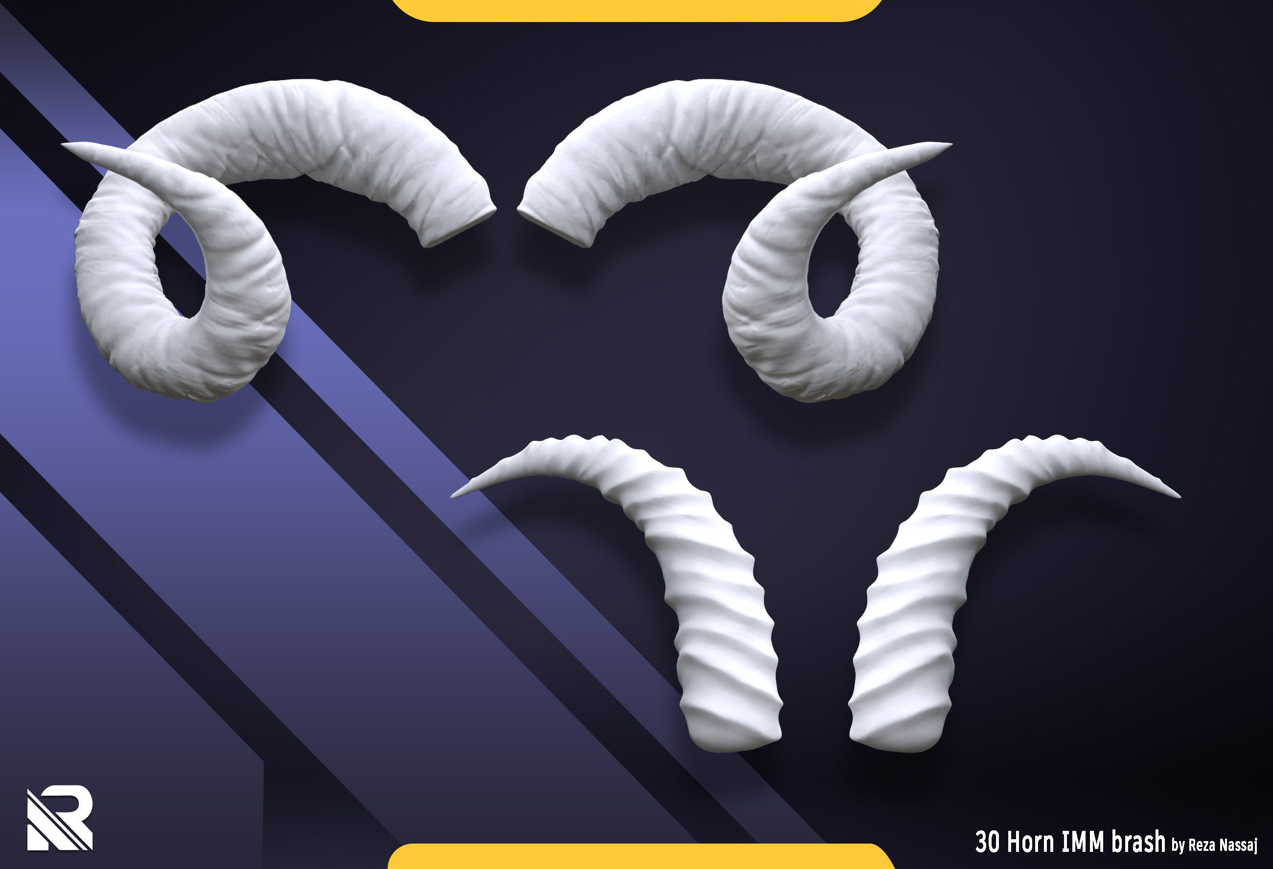 30 Horns and tusk for Humans and Animals 3D model | CGTrader