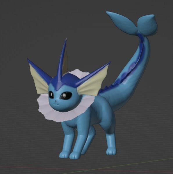 Vaporeon 3D model 3D printable | CGTrader