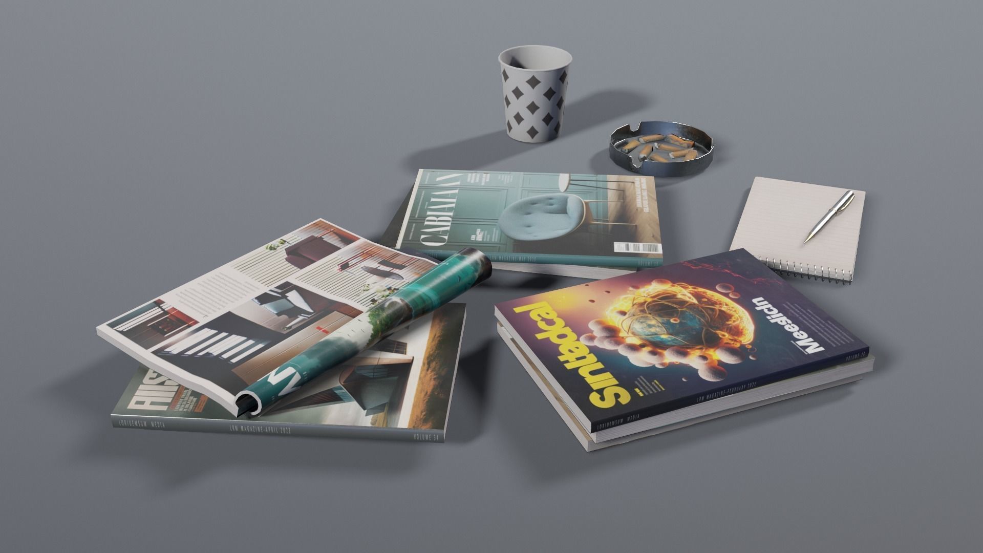 3D model Magazines and accessories VR / AR / low-poly | CGTrader