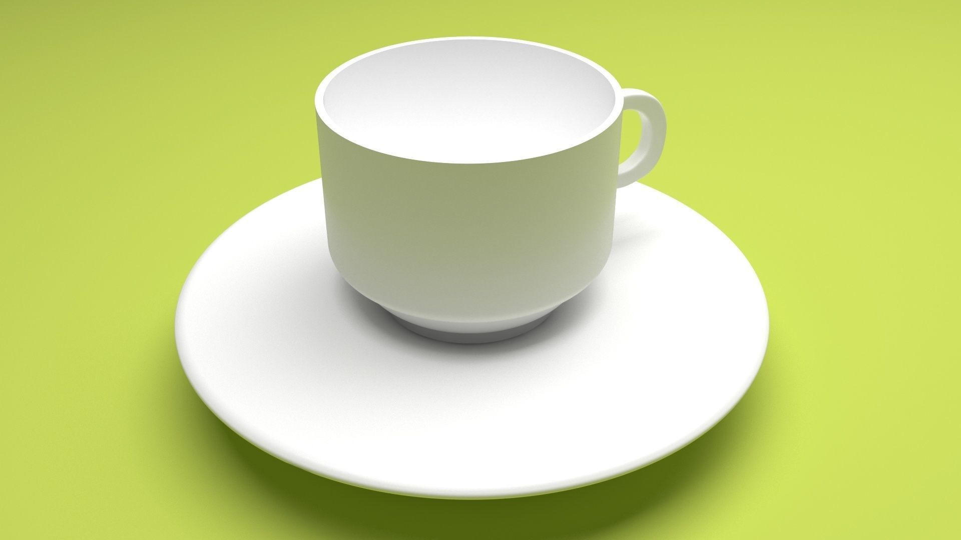 Tea Cup With Coaster 3D model | CGTrader