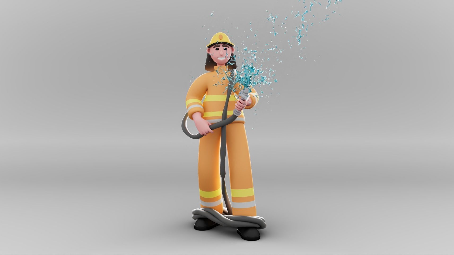3D model Firefighters - Rigged 3D Characters 12 Animations VR / AR ...