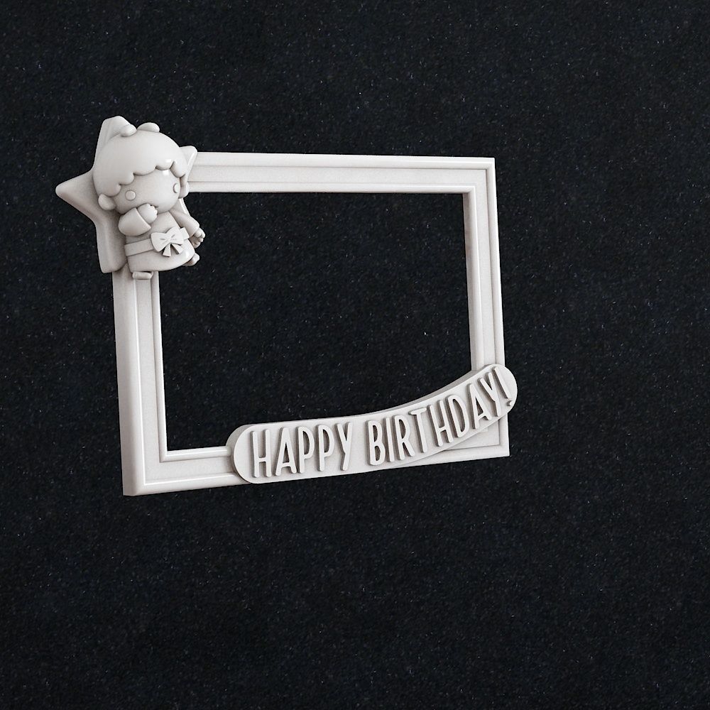 Frame happy Birthday 3D model 3D printable | CGTrader