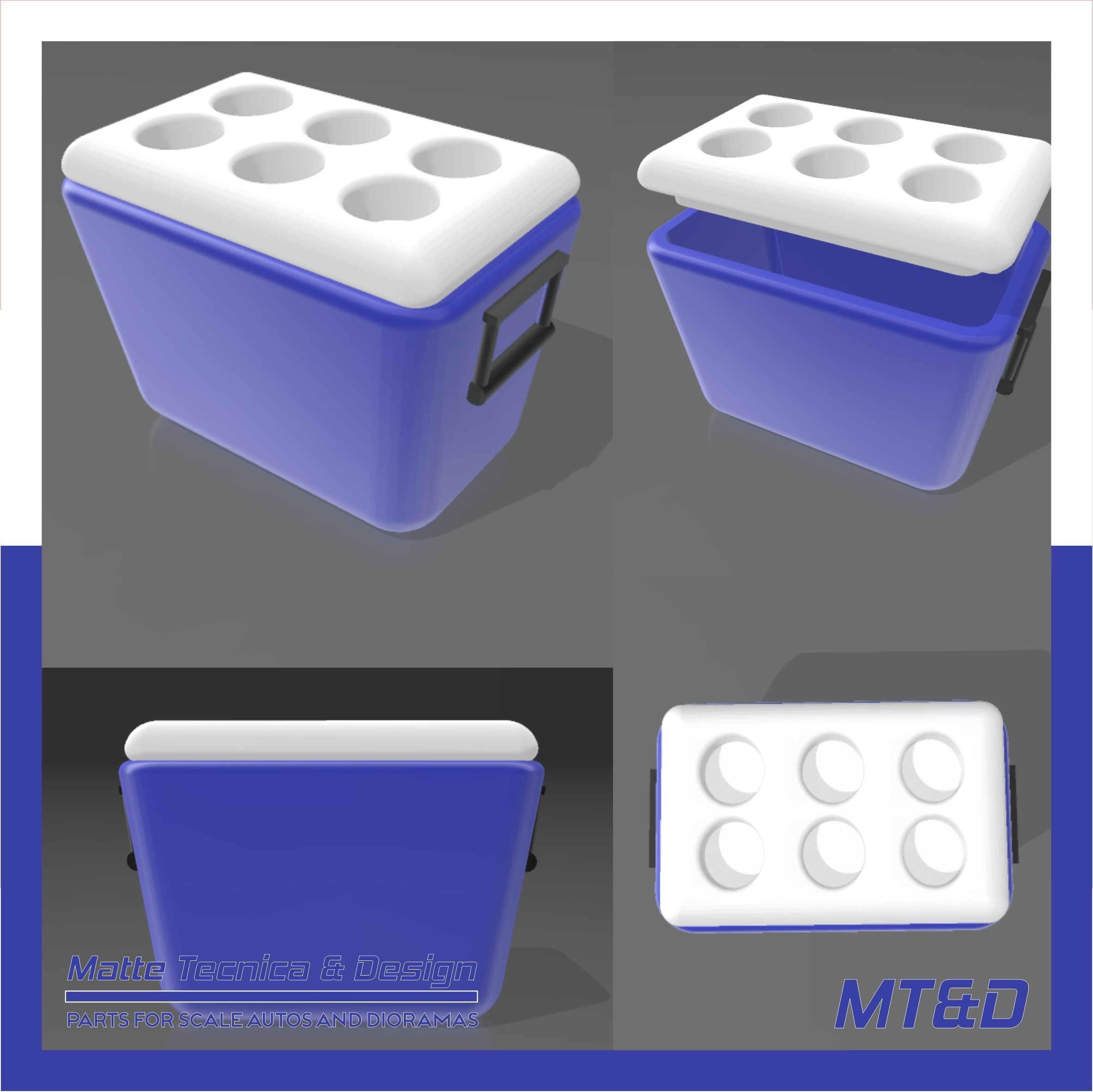 Generic plastic cooler for scale autos and dioramas 3D model 3D ...