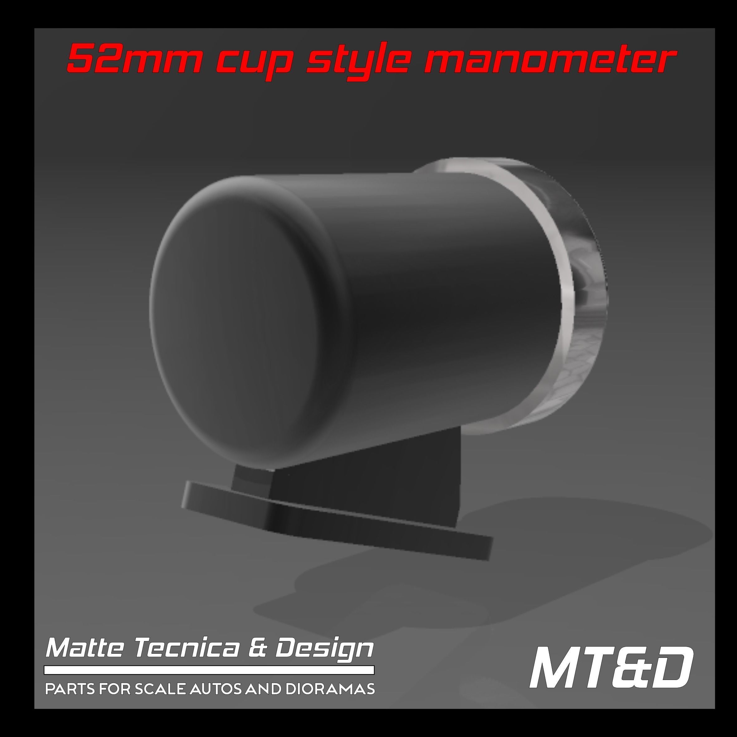 Dash manometer for scale autos in 1 24 scale 3D model 3D printable ...