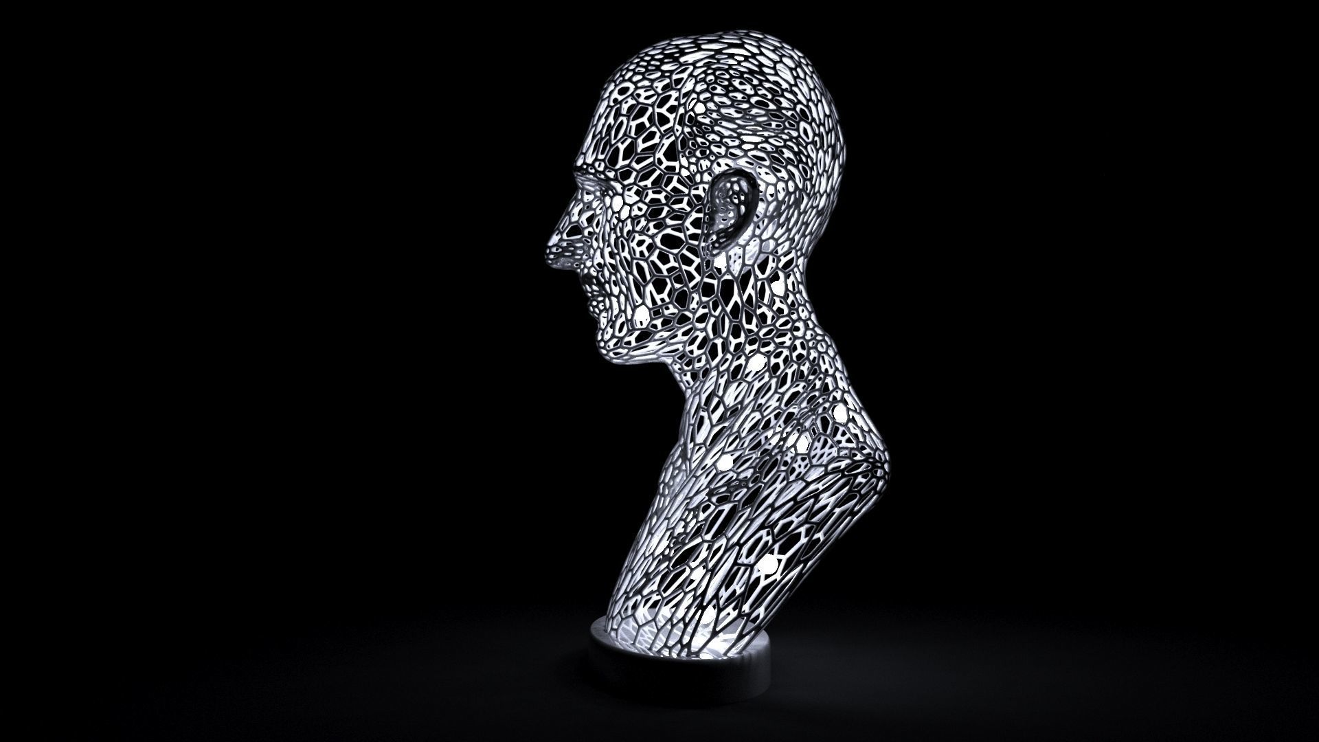 Bust lamp Nikola Tesla 3D model 3D printable | CGTrader