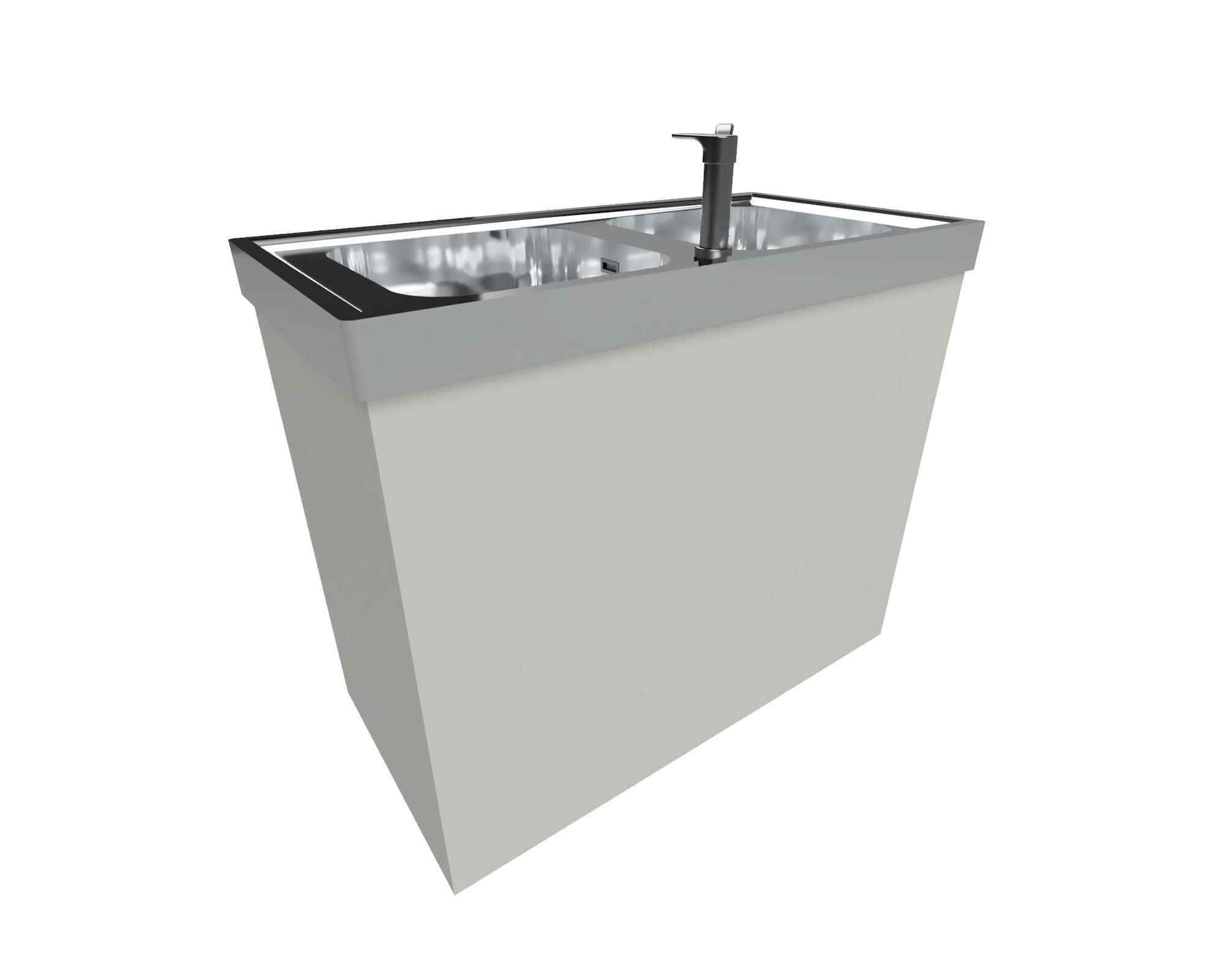 Kitchen sink with bathroom 3D model | CGTrader