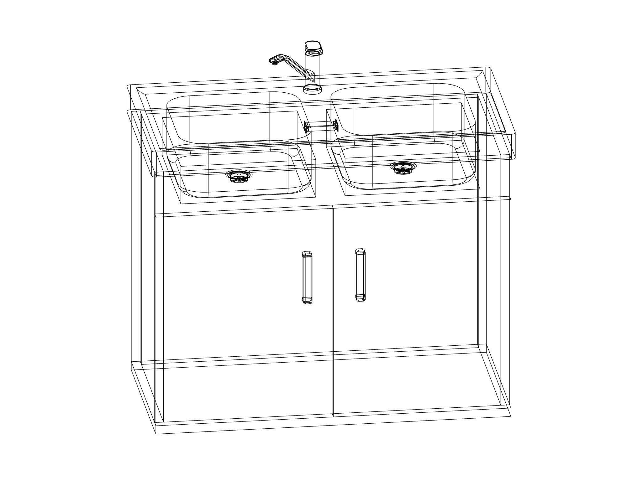 Kitchen sink with bathroom 3D model | CGTrader