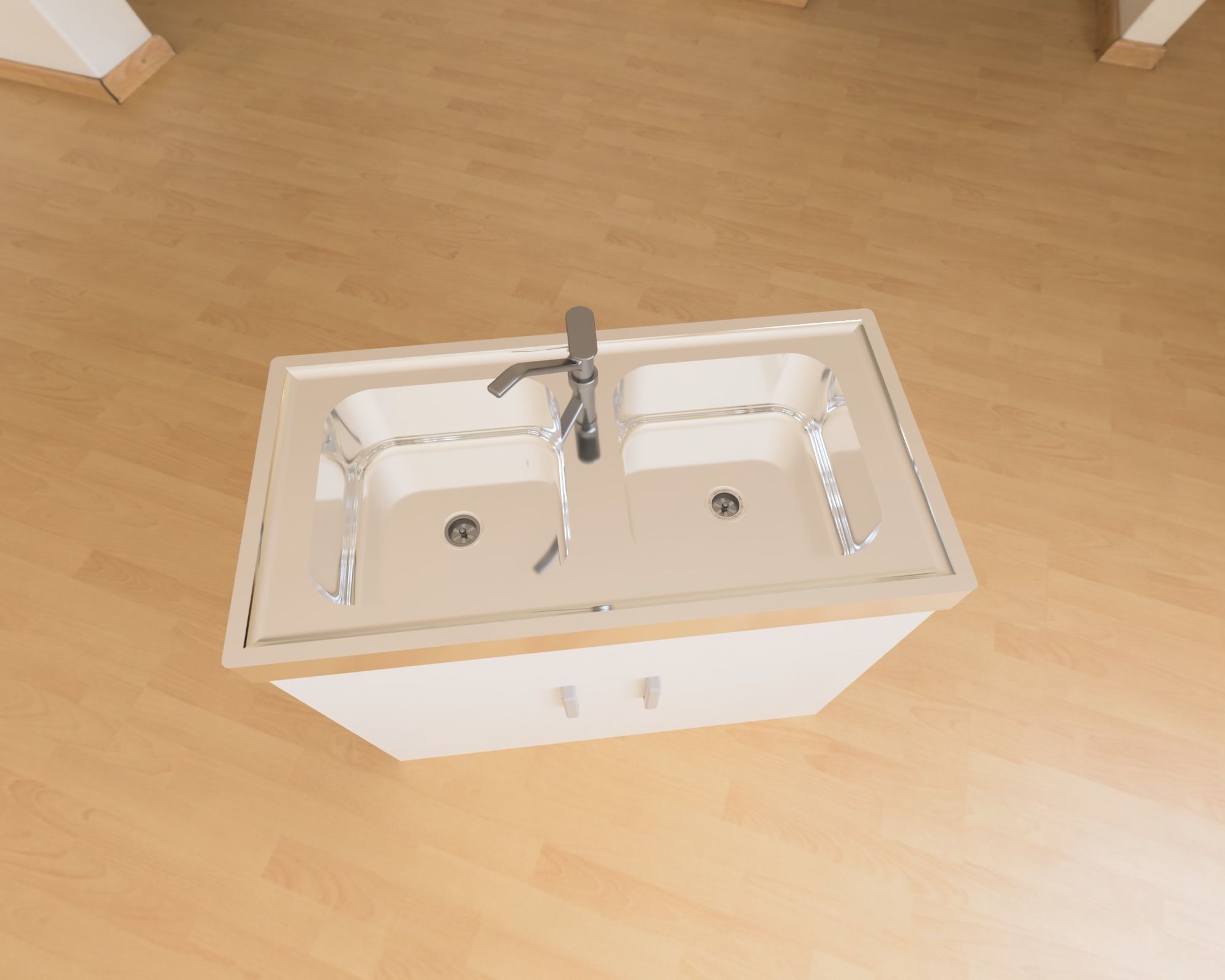 Kitchen sink with bathroom 3D model | CGTrader