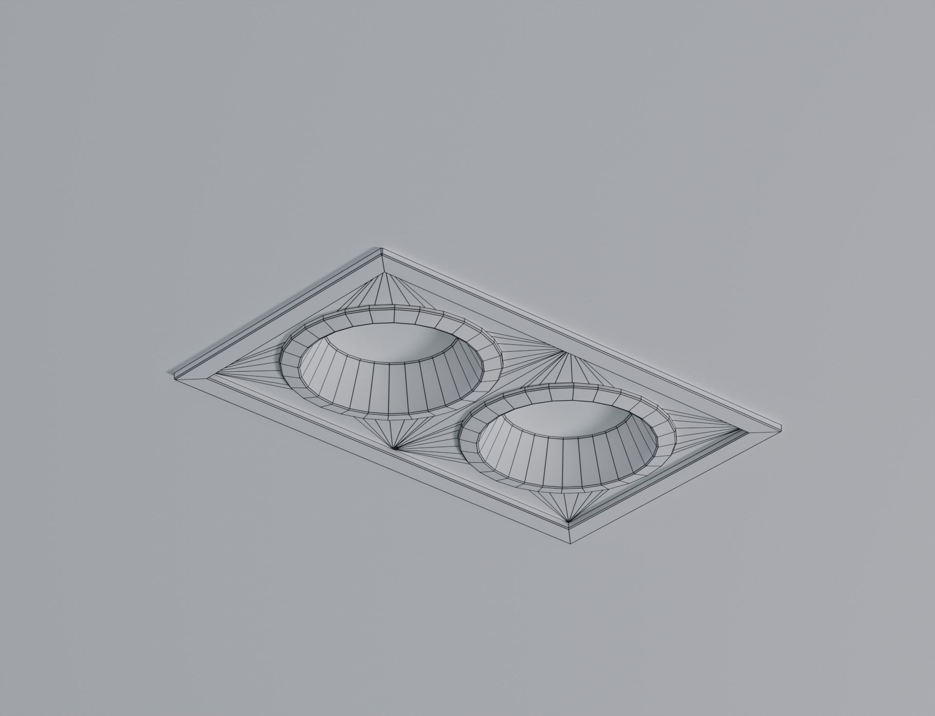 3D model Low Poly Box Down Light VR / AR / low-poly | CGTrader