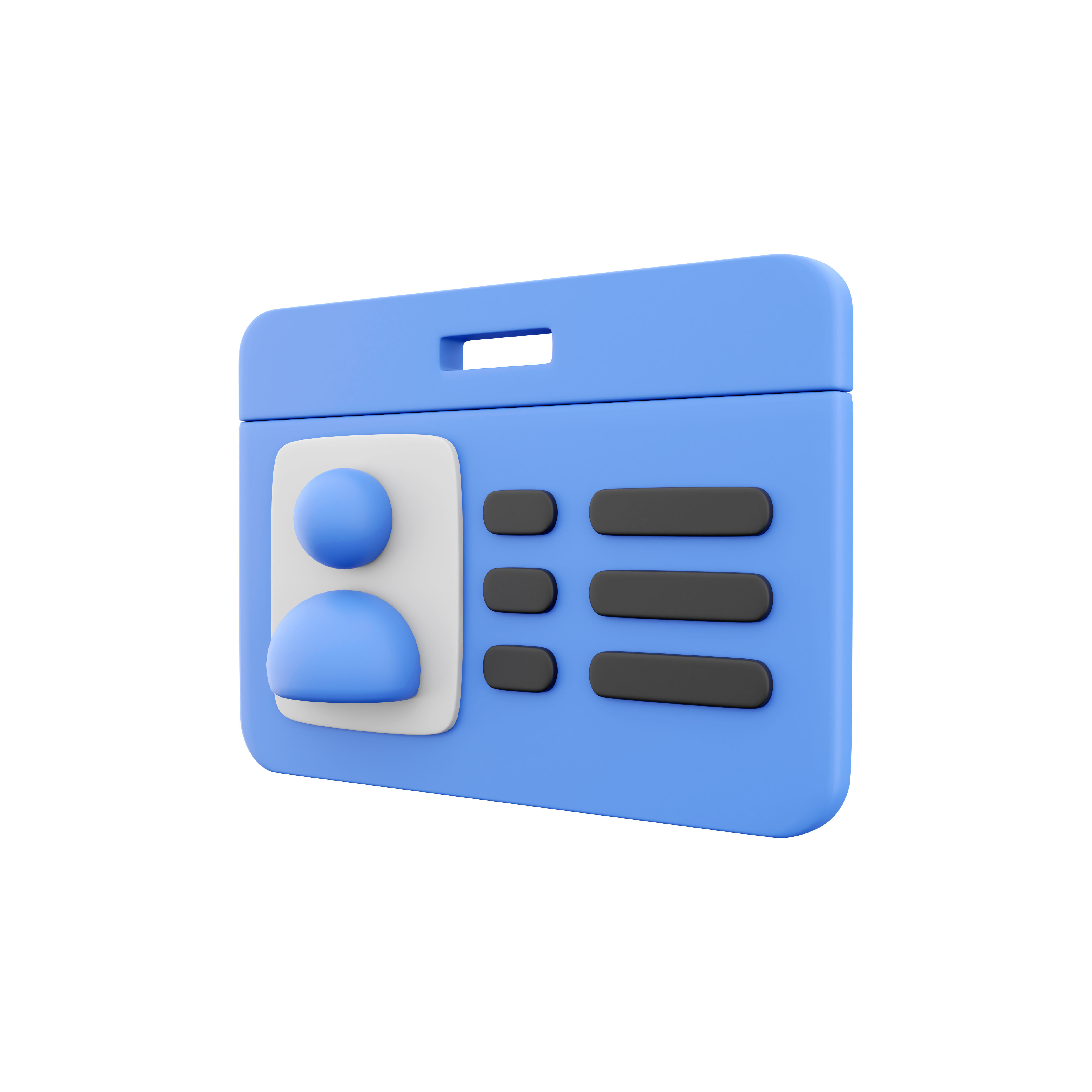 3d Identity verification card icon 3D model | CGTrader
