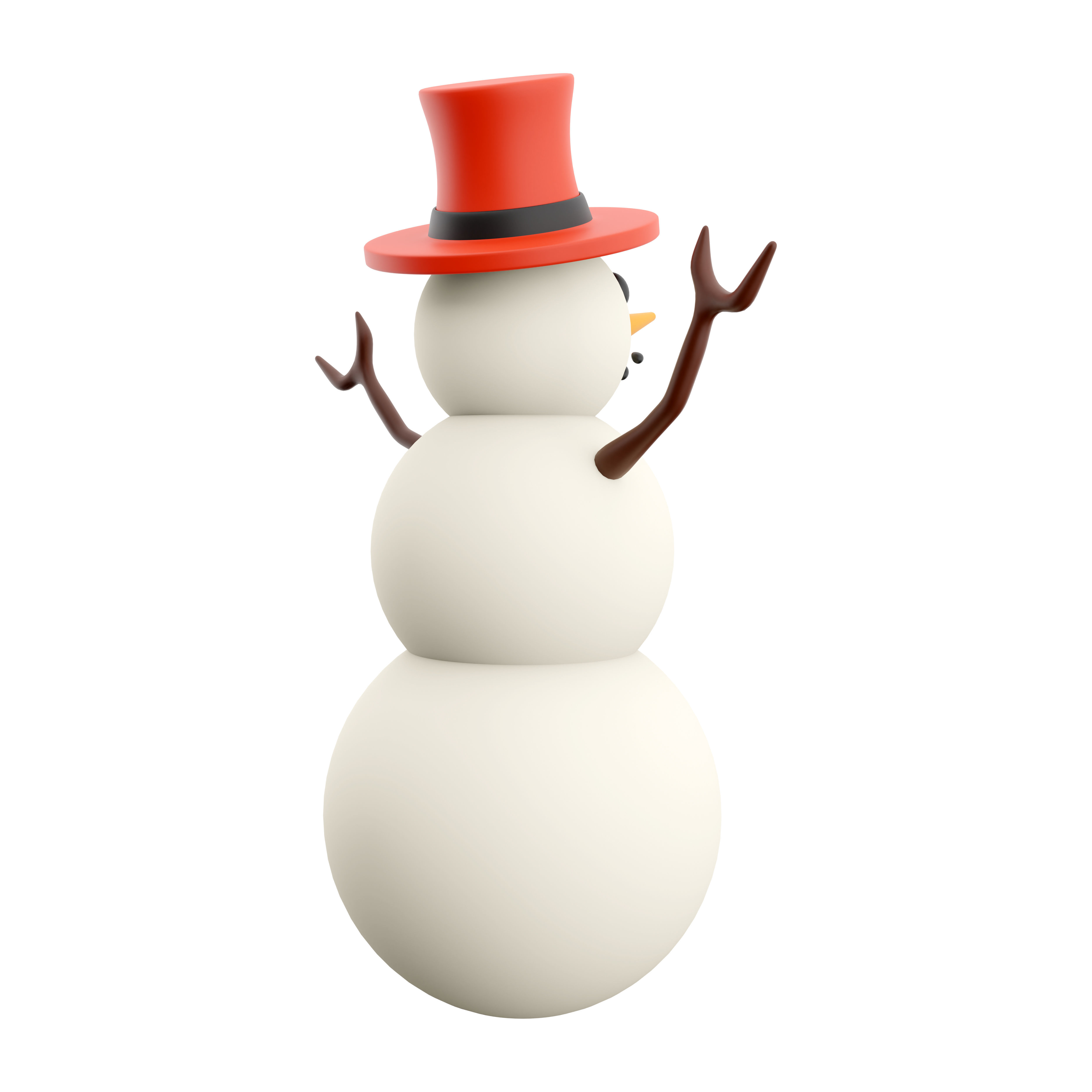 3d snowman icon 3D model | CGTrader