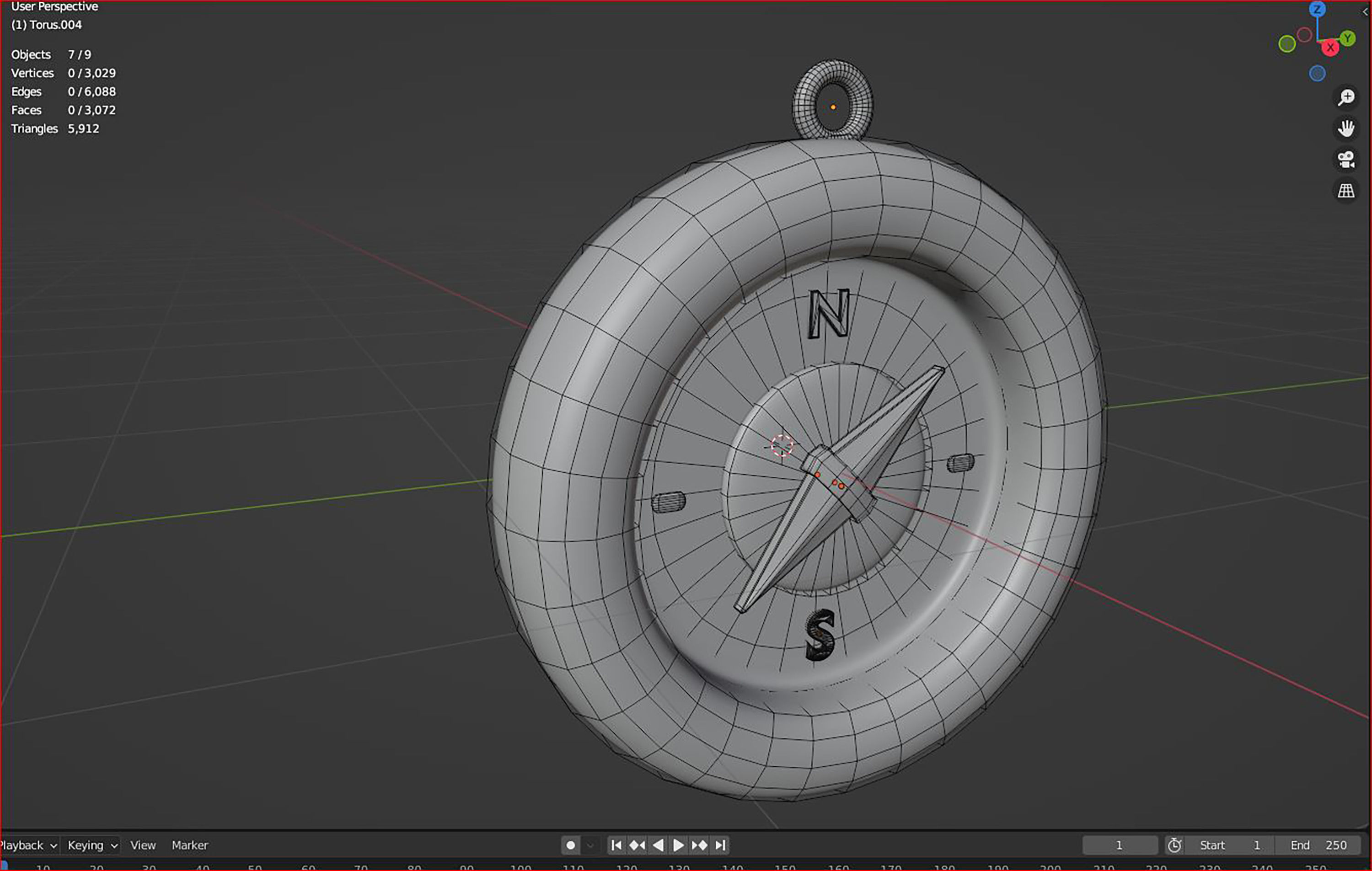 3d compass icon 3D model | CGTrader