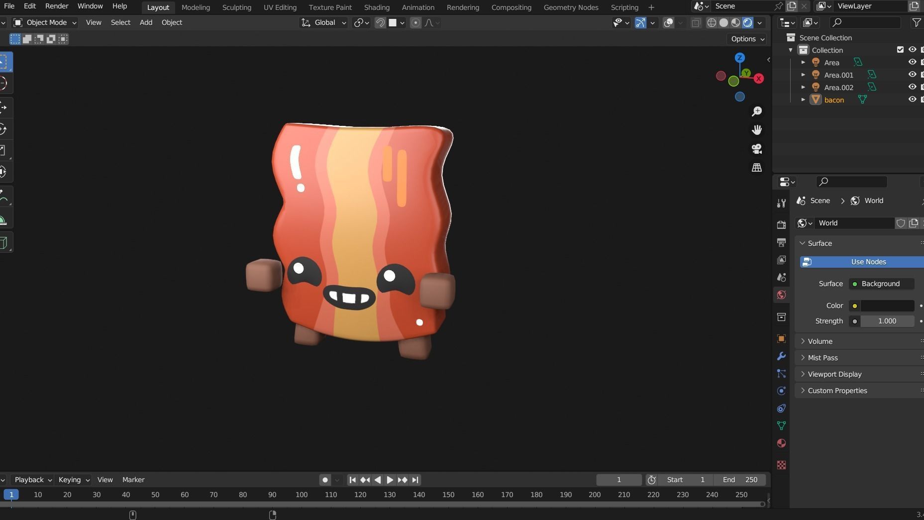 3D model Bacon Boomerang fu VR / AR / low-poly | CGTrader
