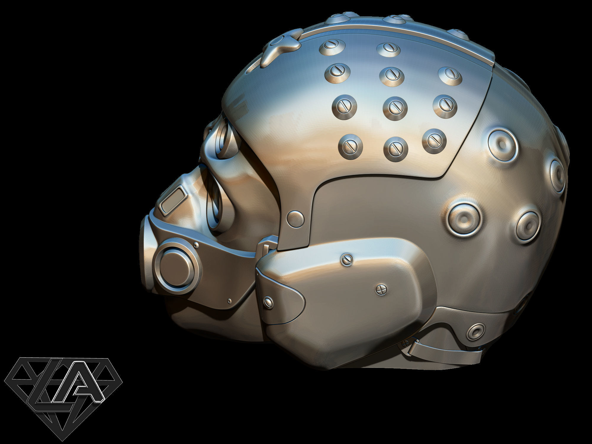 Cybermetro custom helmet 3D model 3D printable | CGTrader