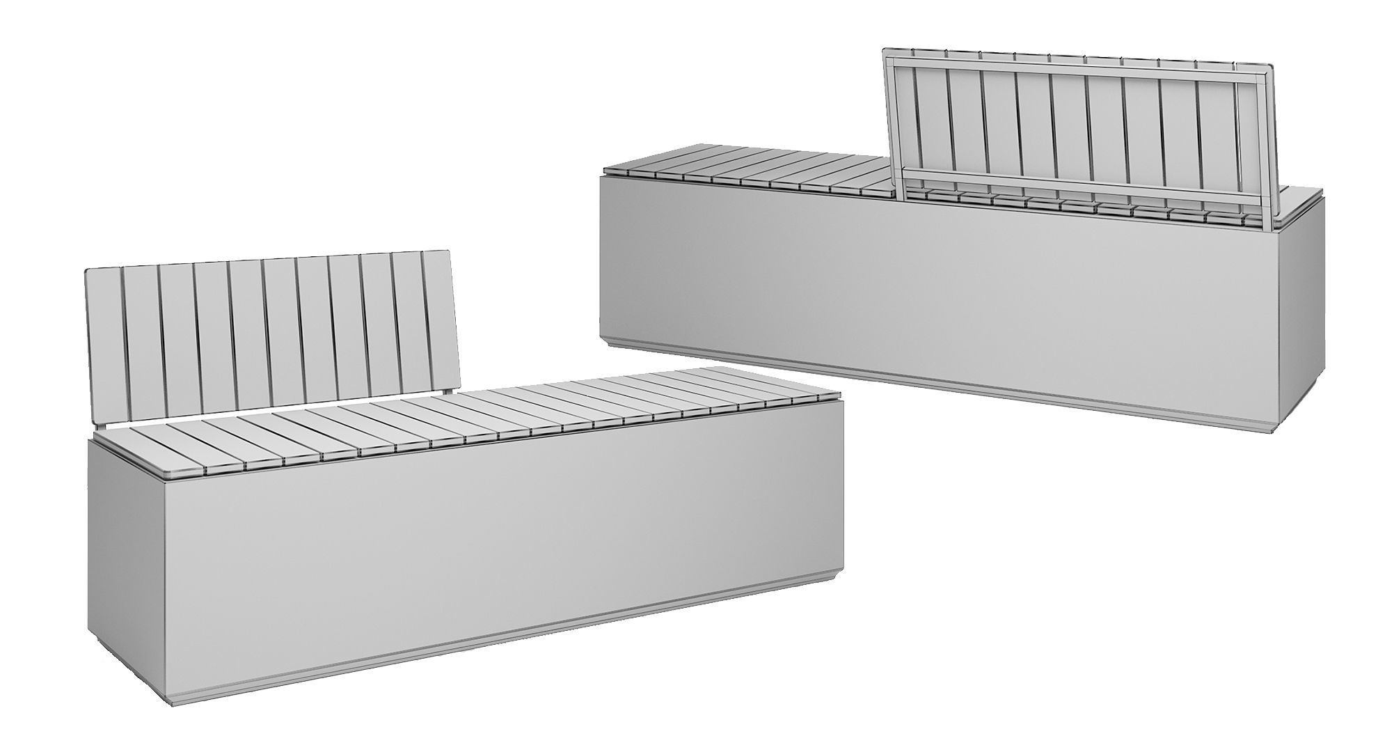 Concrete bench - BOX WB 3D model | CGTrader