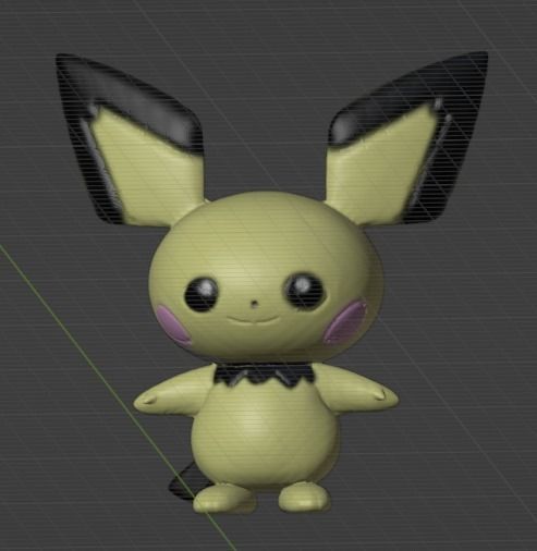 Pichu 3D model 3D printable | CGTrader