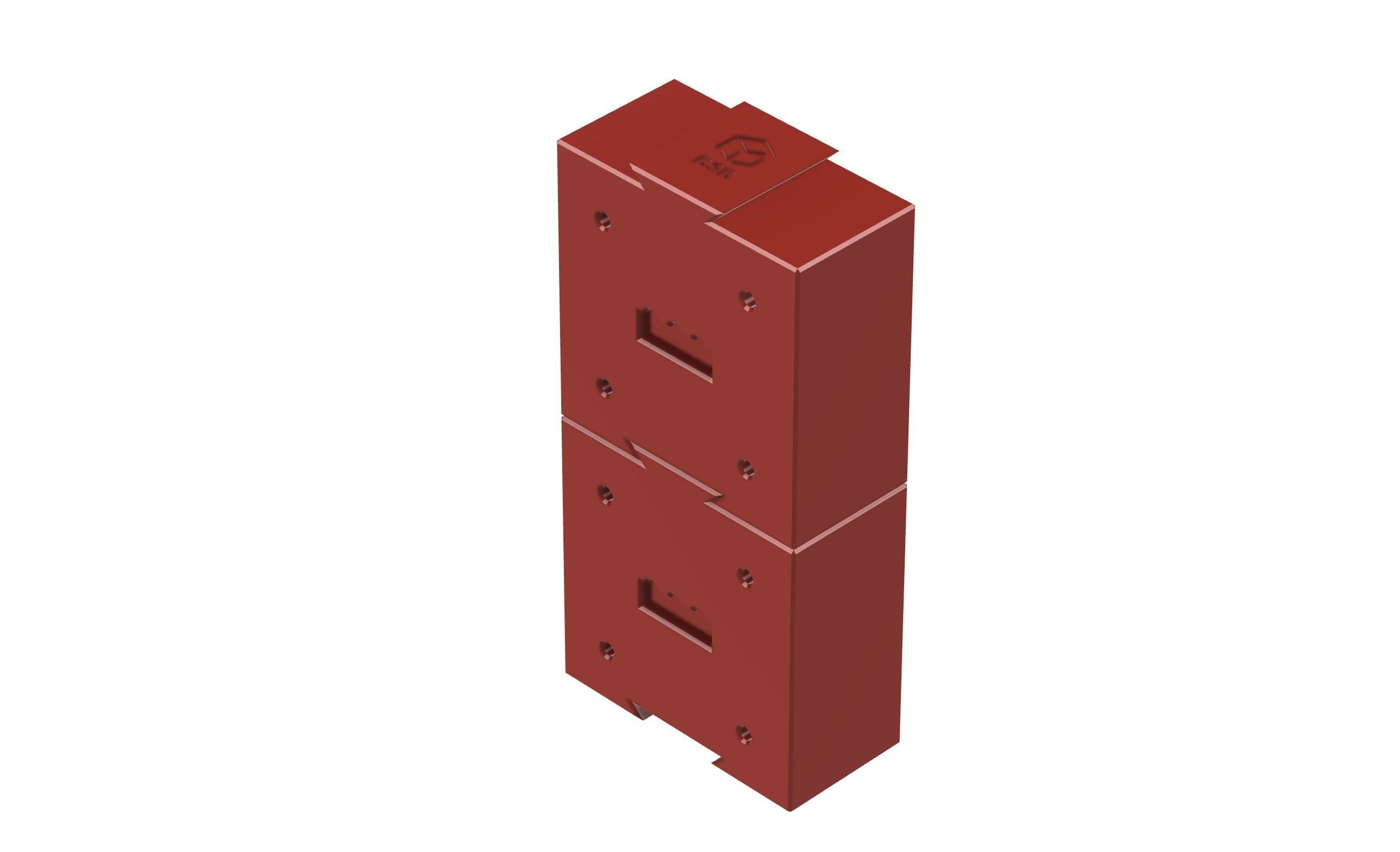 Normal Shelf for the Modular Dovetail Square Shelving System 3D model ...