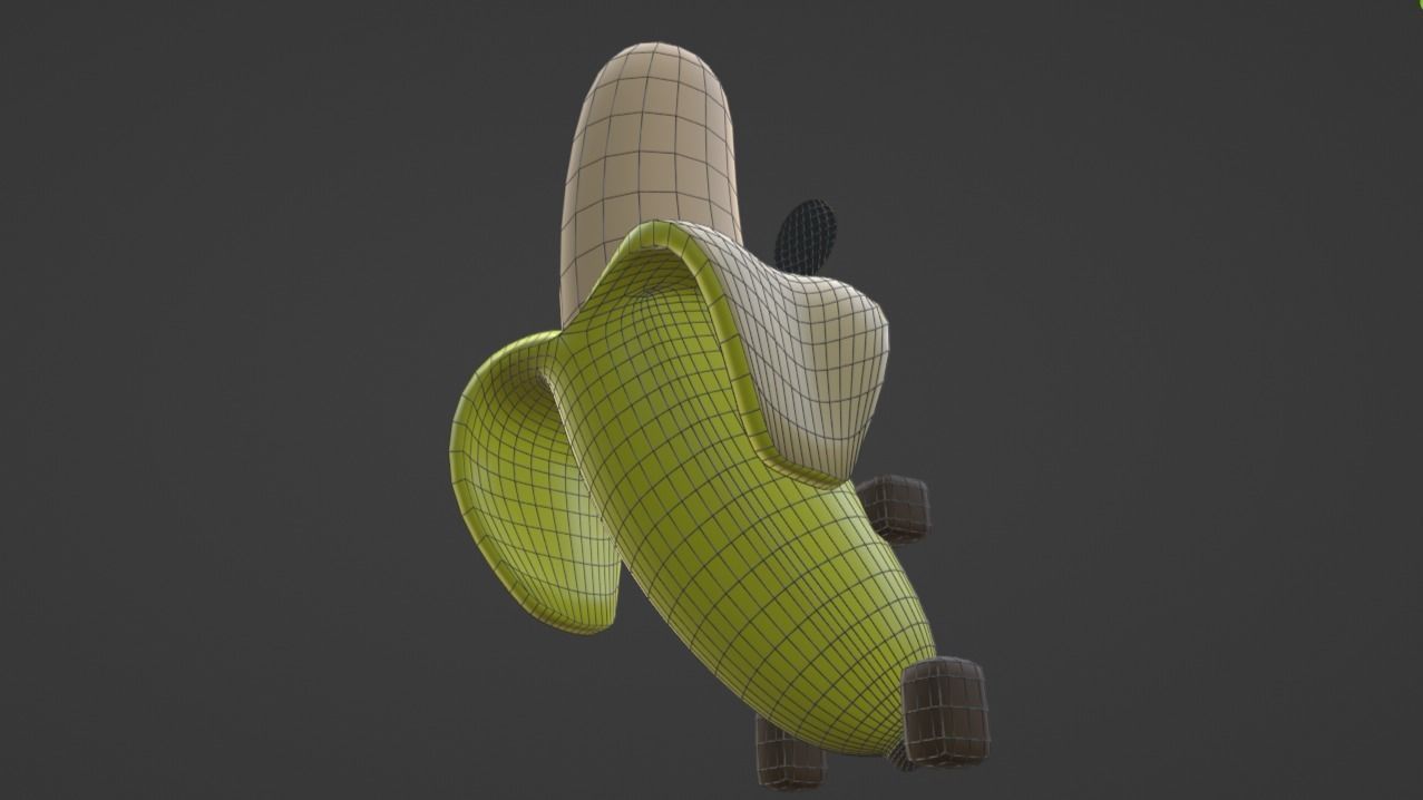 3D model Banana Boomerang fu VR / AR / low-poly | CGTrader