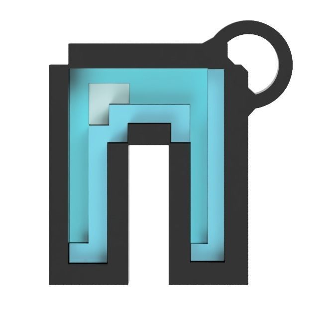 MINECRAFT ARMOR KEYCHAIN 3D model 3D printable | CGTrader