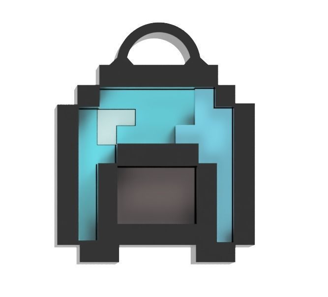 MINECRAFT ARMOR KEYCHAIN 3D model 3D printable | CGTrader